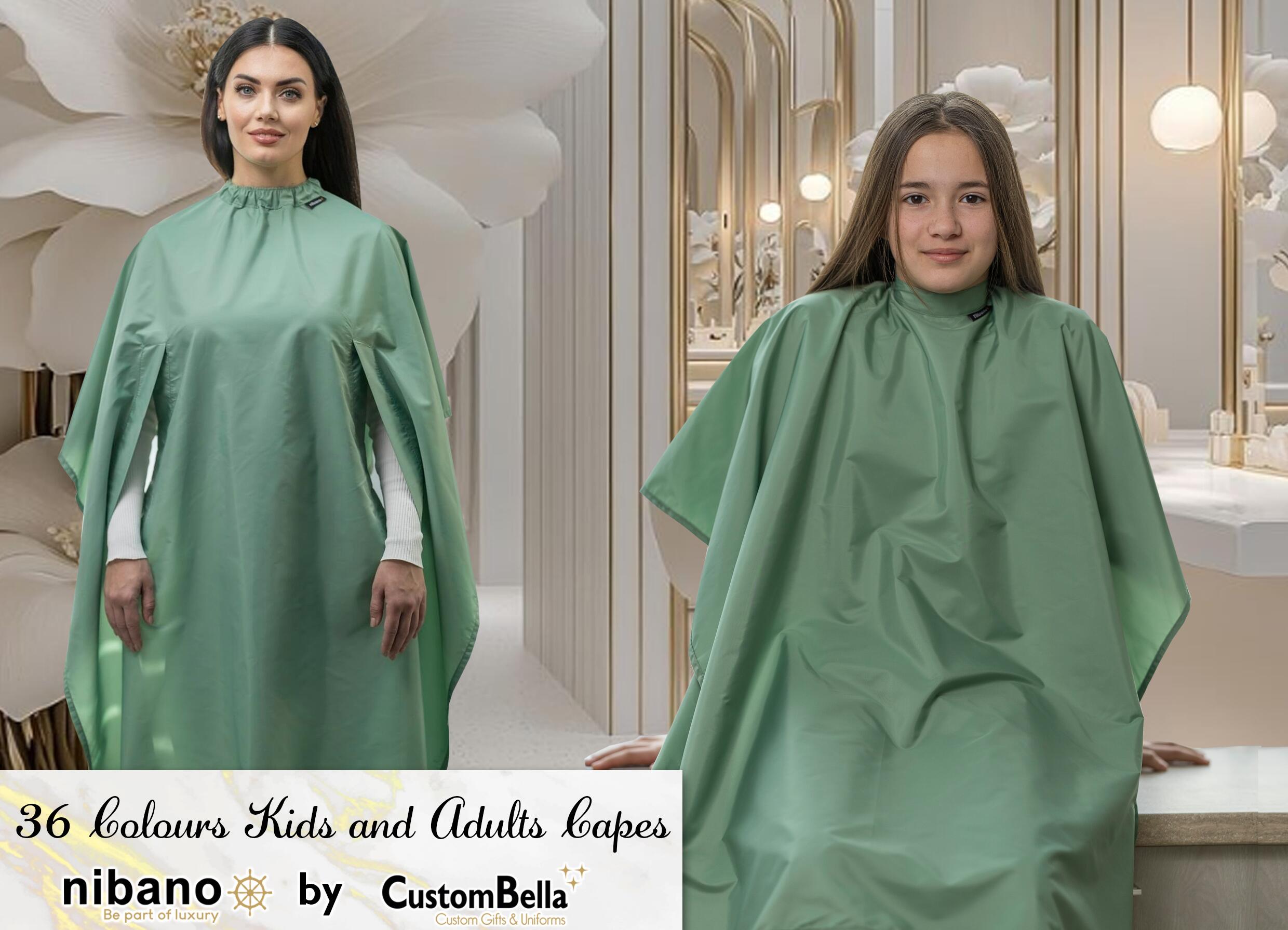 Nibano Salon Capes in Matching Style for Adults & Kids in 36 Colours