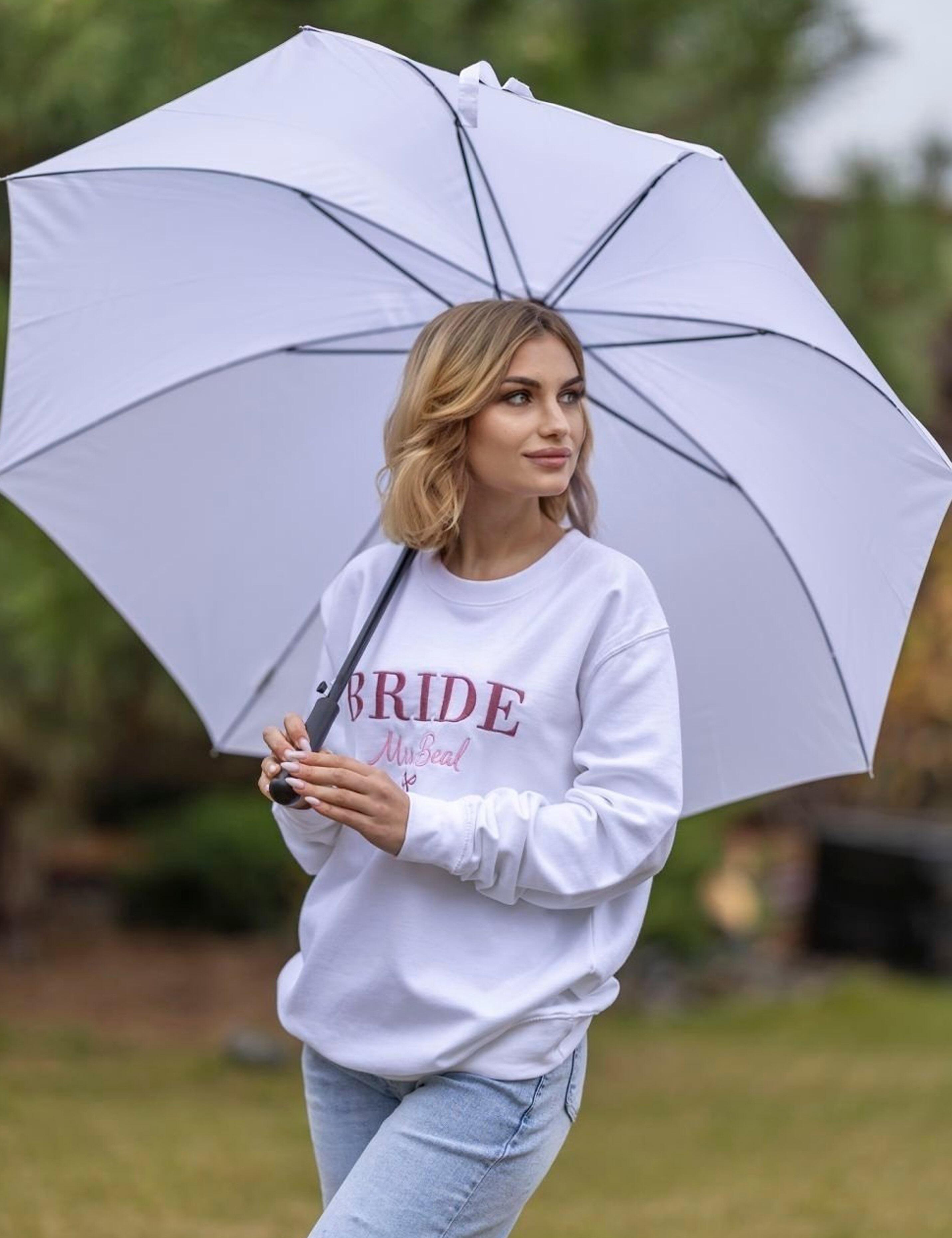 Personalised Embroidered Bride Jumper White available in 50 Colours