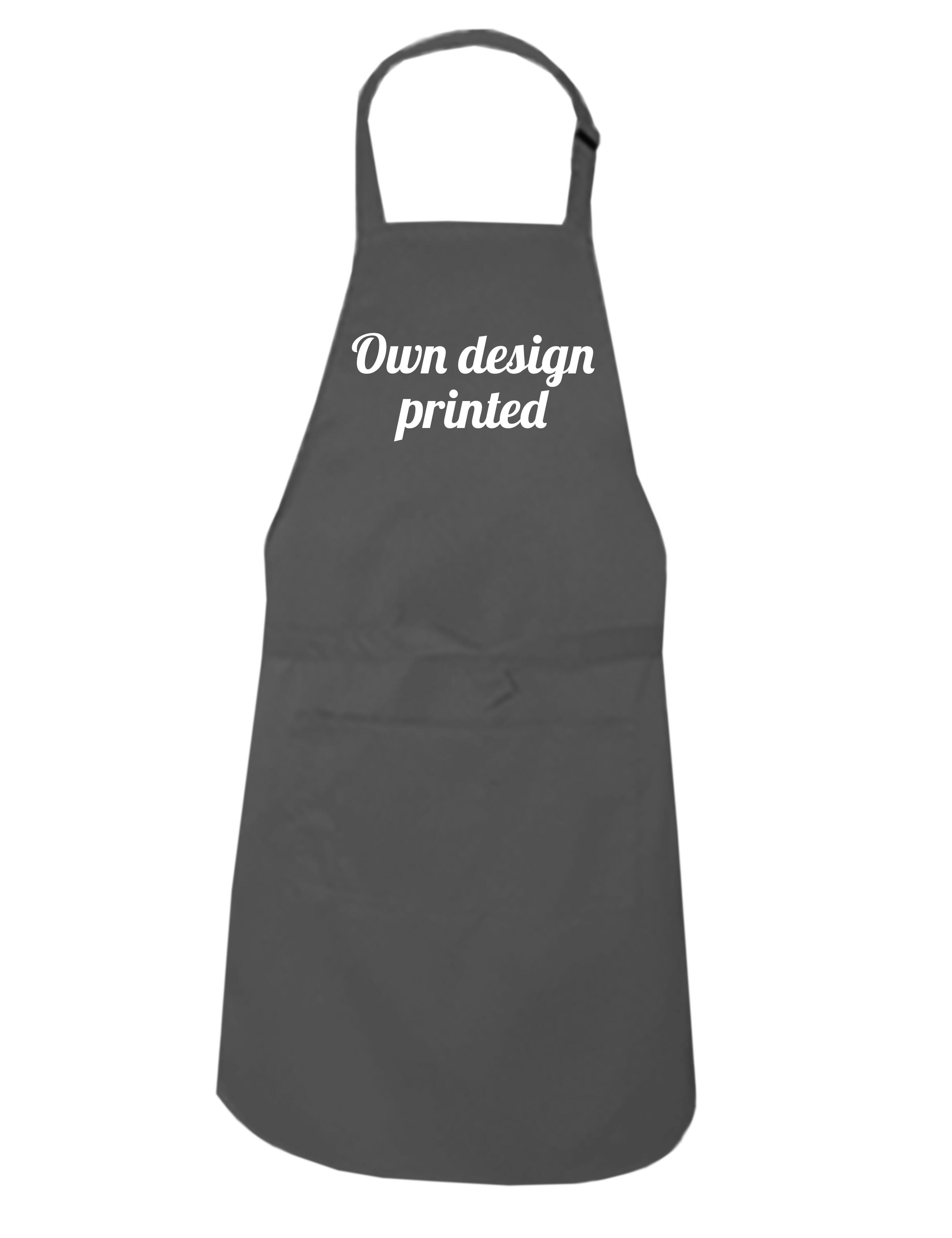 Personalised Printed Children's Apron with pockets Dark Grey available ...