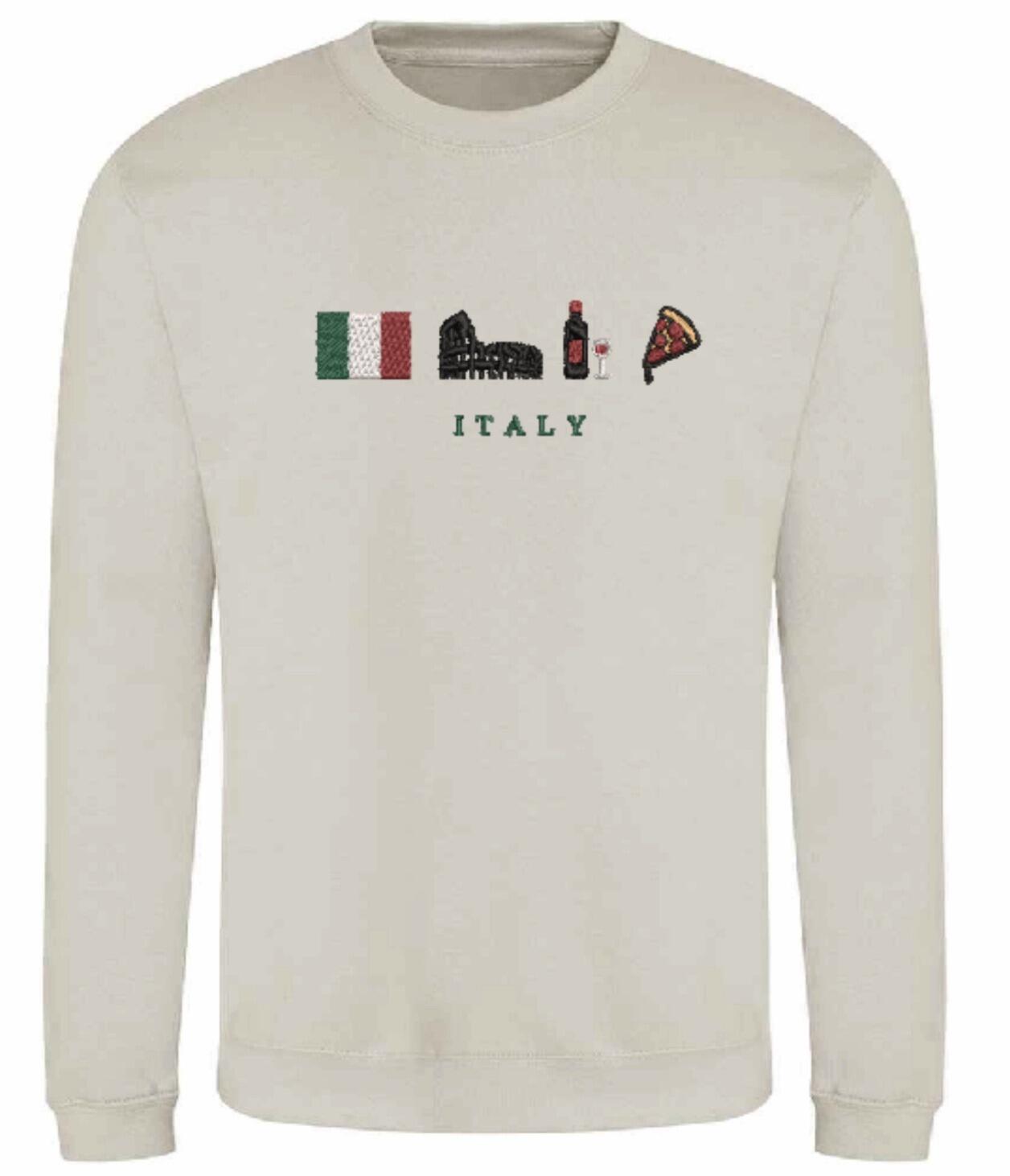 Personalised Embroidered Dog Jumper Cream available in 50 Colours