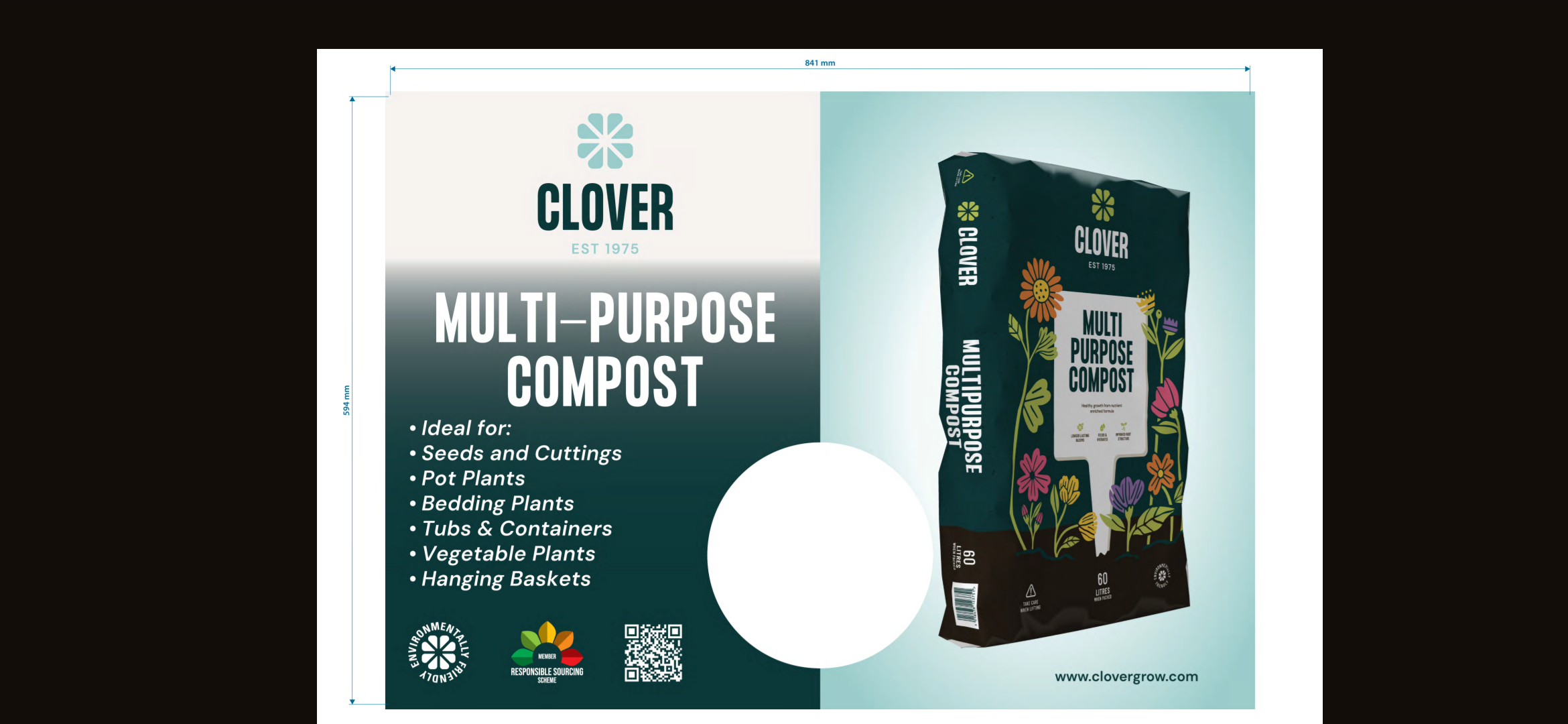 Clover Multipurpose Compost 60Ltrs PEAT BASED
