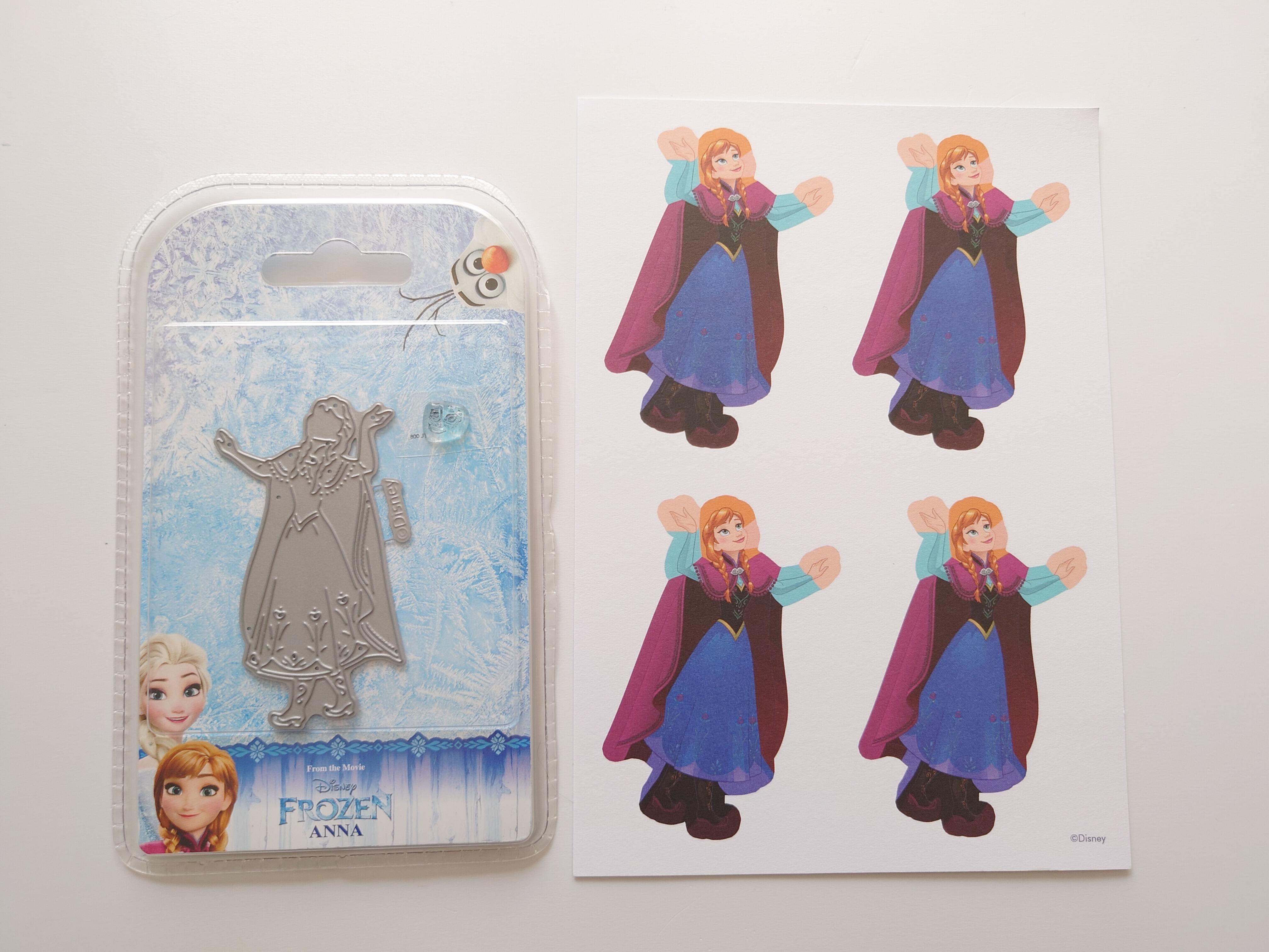 Disney Frozen Cutting Die & Stamp & 8 Charisma Sheets Anna