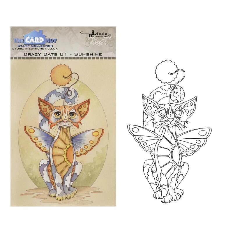 Linda Ravenscroft Crazy Cats Clear Stamp Set - Sunshine