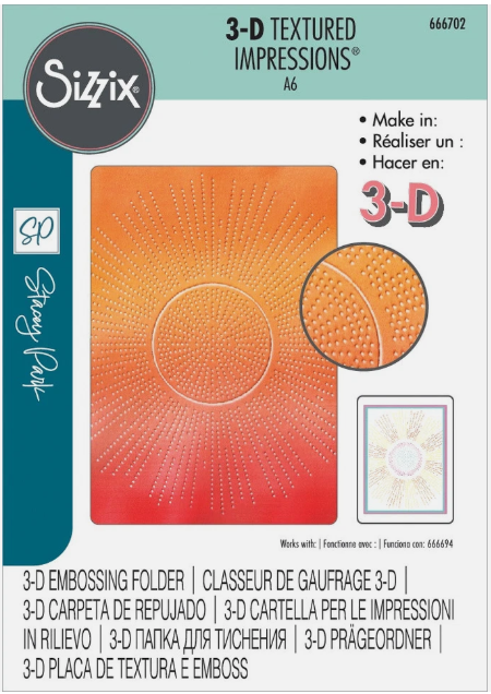 Sizzix Textured Impressions 3D Embossing Folder Shine Bright by Stacey Park