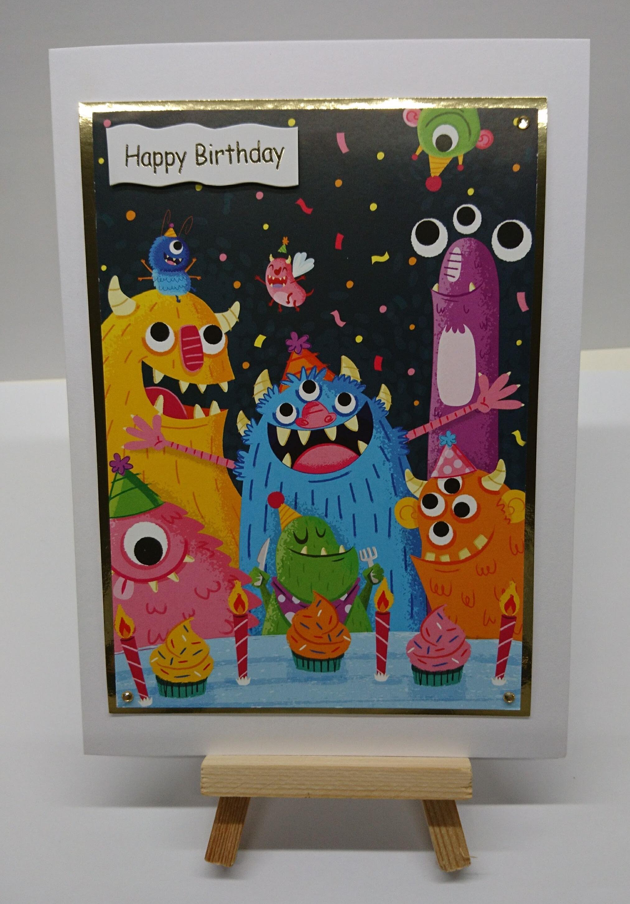 Happy Birthday Monsters Inc Handmade Card