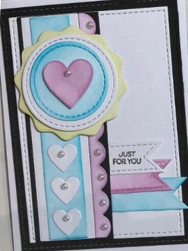 Composition Layout Dies - Scallops and Hearts