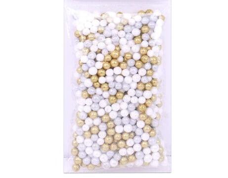 Mini Glitter Snowballs Gold Silver White
