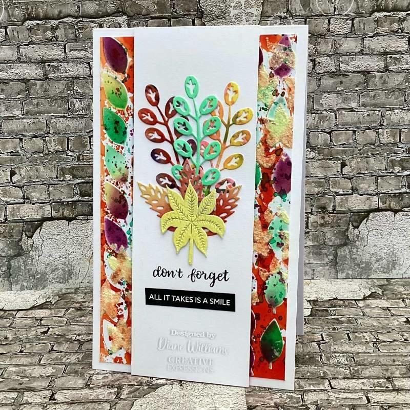 Creative Expressions Helen Colebrook Leafy Trails 8 in x 6 in Stencil