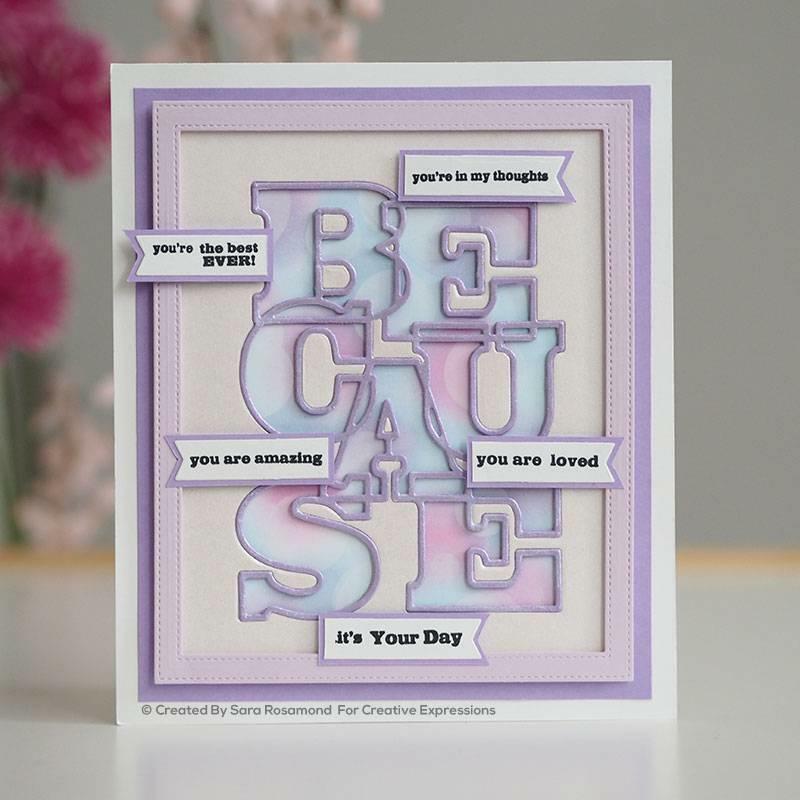 Creative Expressions Sue Wilson Big Bold Words Because Craft Die ...