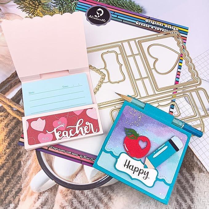 Alinacutle Notepad Sticky Notes Post-It Notes Holder Die Set
