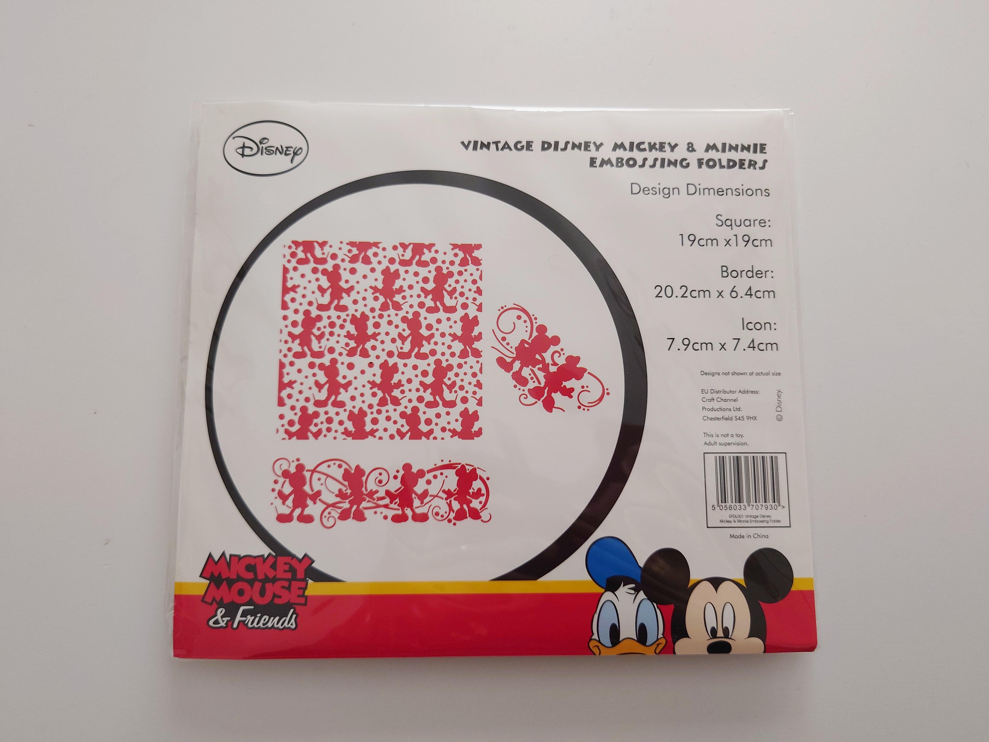 Vintage Disney Mickey Mouse and Friends Mickey & Minnie Embossing Folders