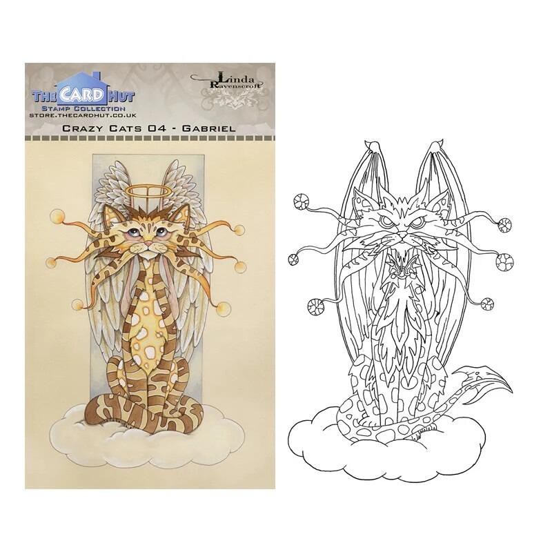 Linda Ravenscroft Crazy Cats Clear Stamp Set - Gabriel
