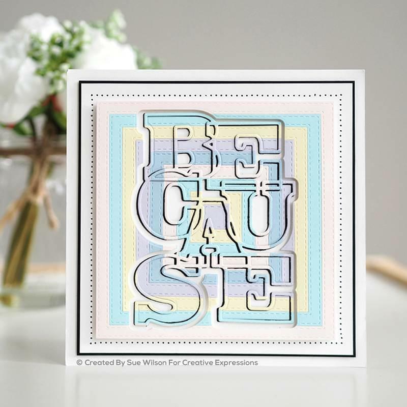 Creative Expressions Sue Wilson Big Bold Words Because Craft Die ...