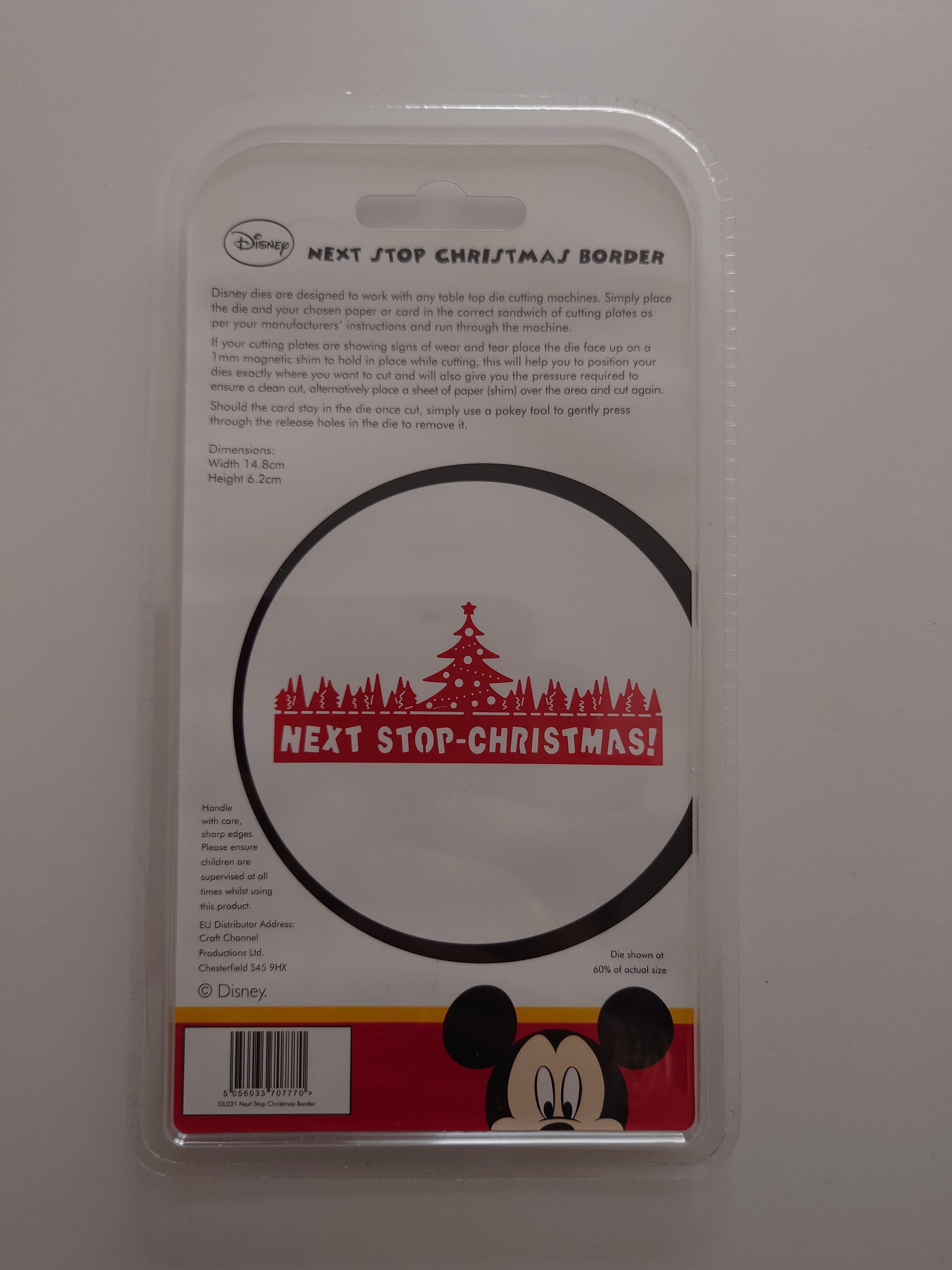 Vintage Disney Mickey Mouse and Friends Next Stop Christmas Border