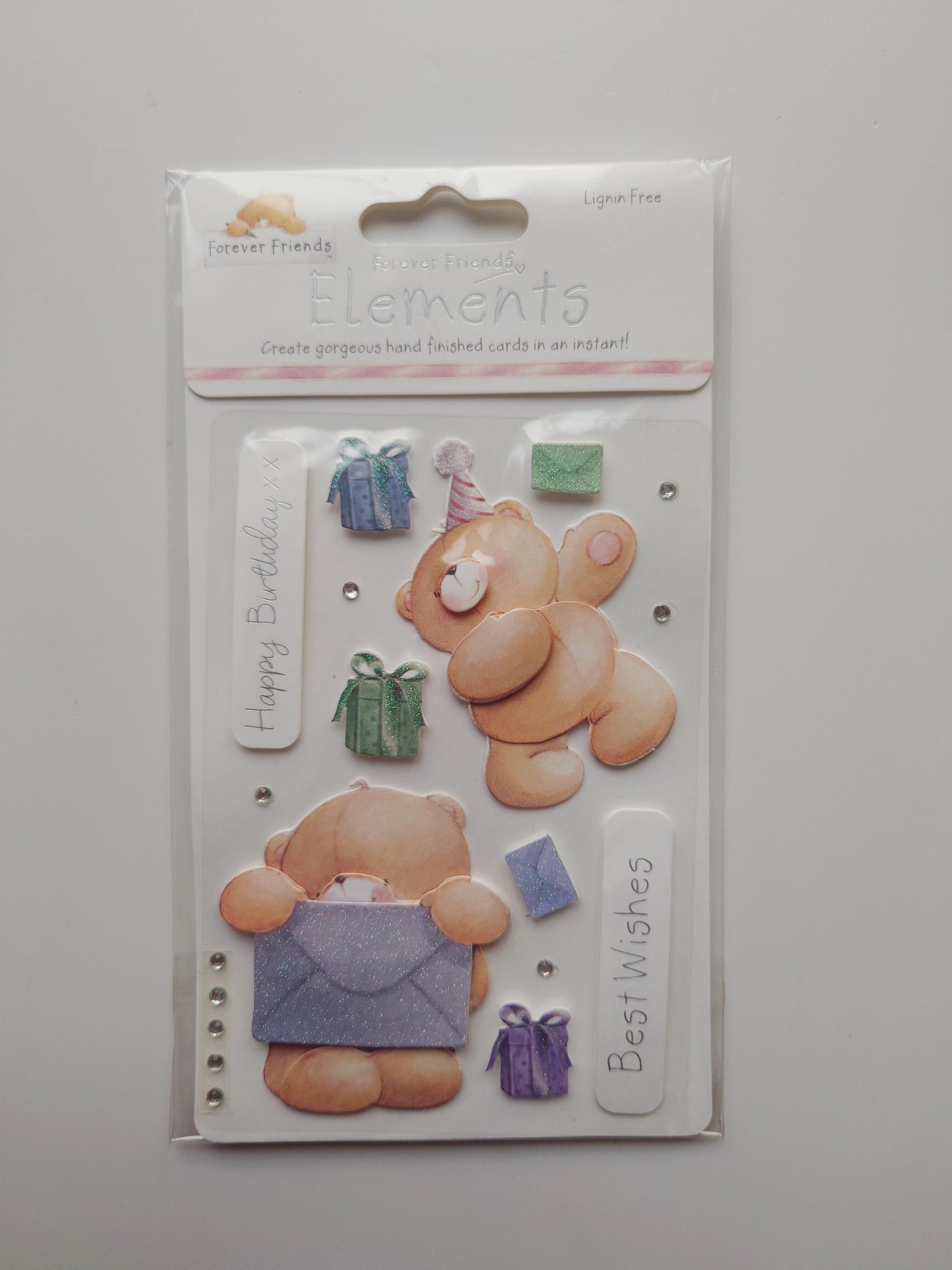 FOREVER FRIENDS ELEMENTS 3D STICKERS - BEST WISHES