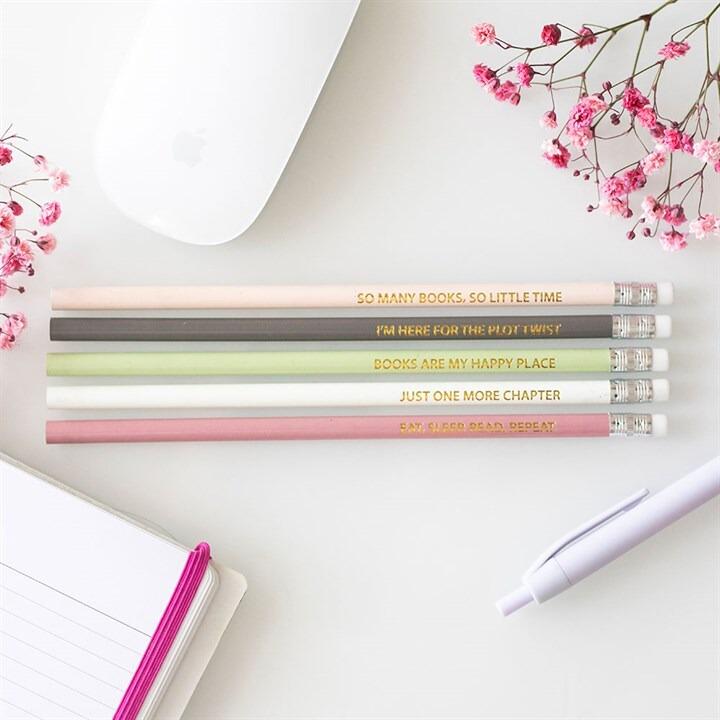 Book Lover’s Pencil Set of 5 Pencils