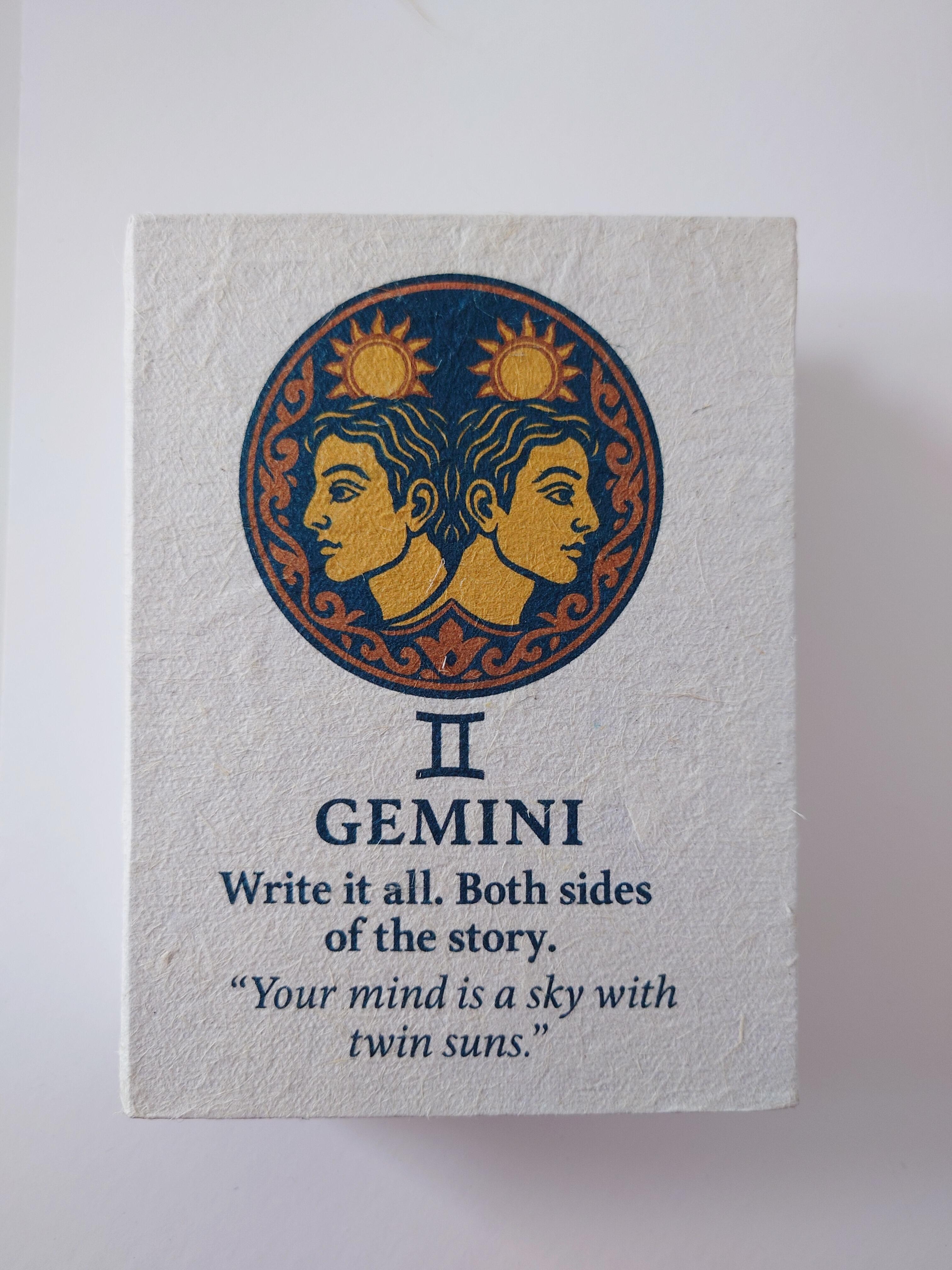 Tibet Style Star Signs Handmade Notebook Junk Journal - Gemini