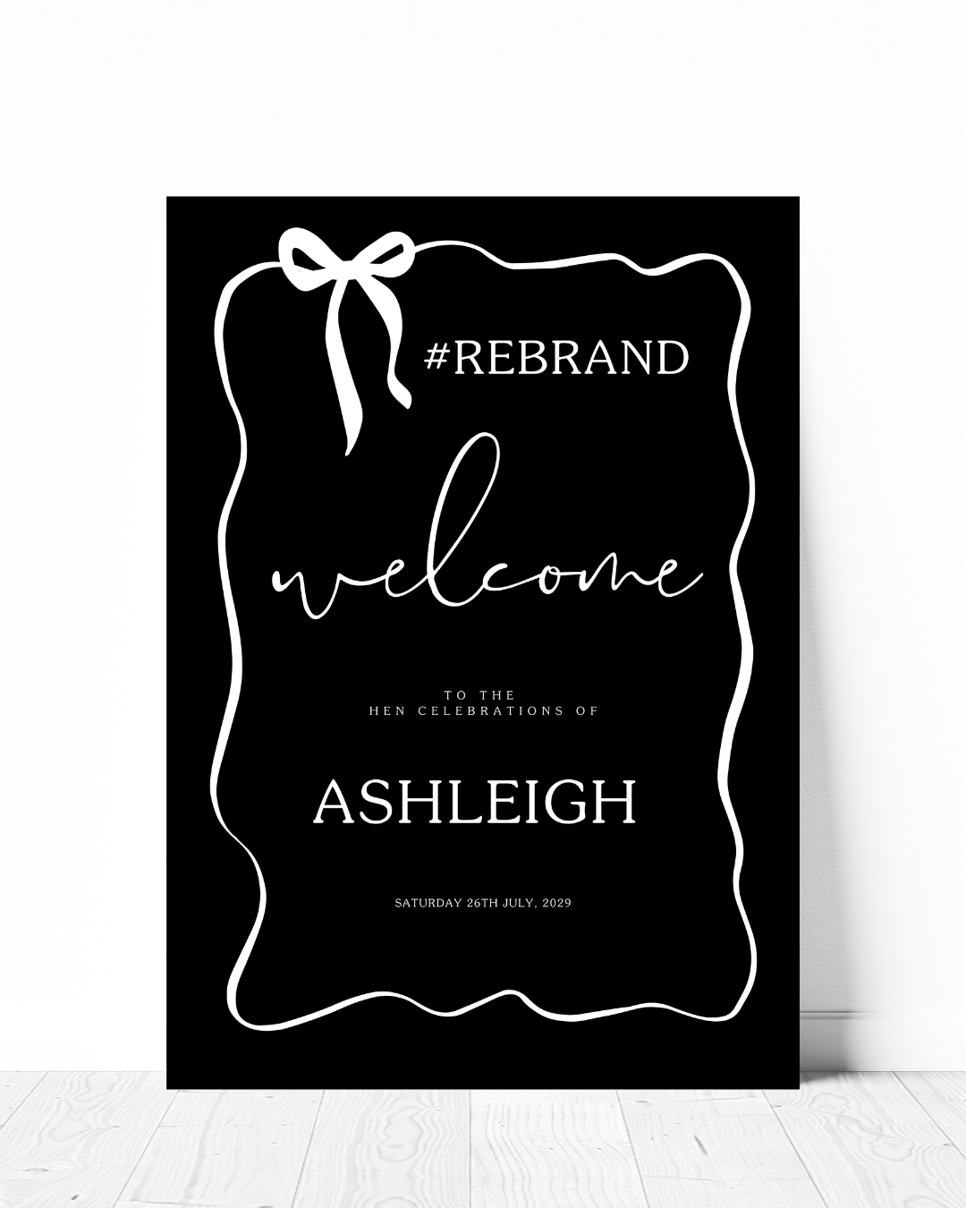 Rebranding as a Mrs Hen Party Sign
