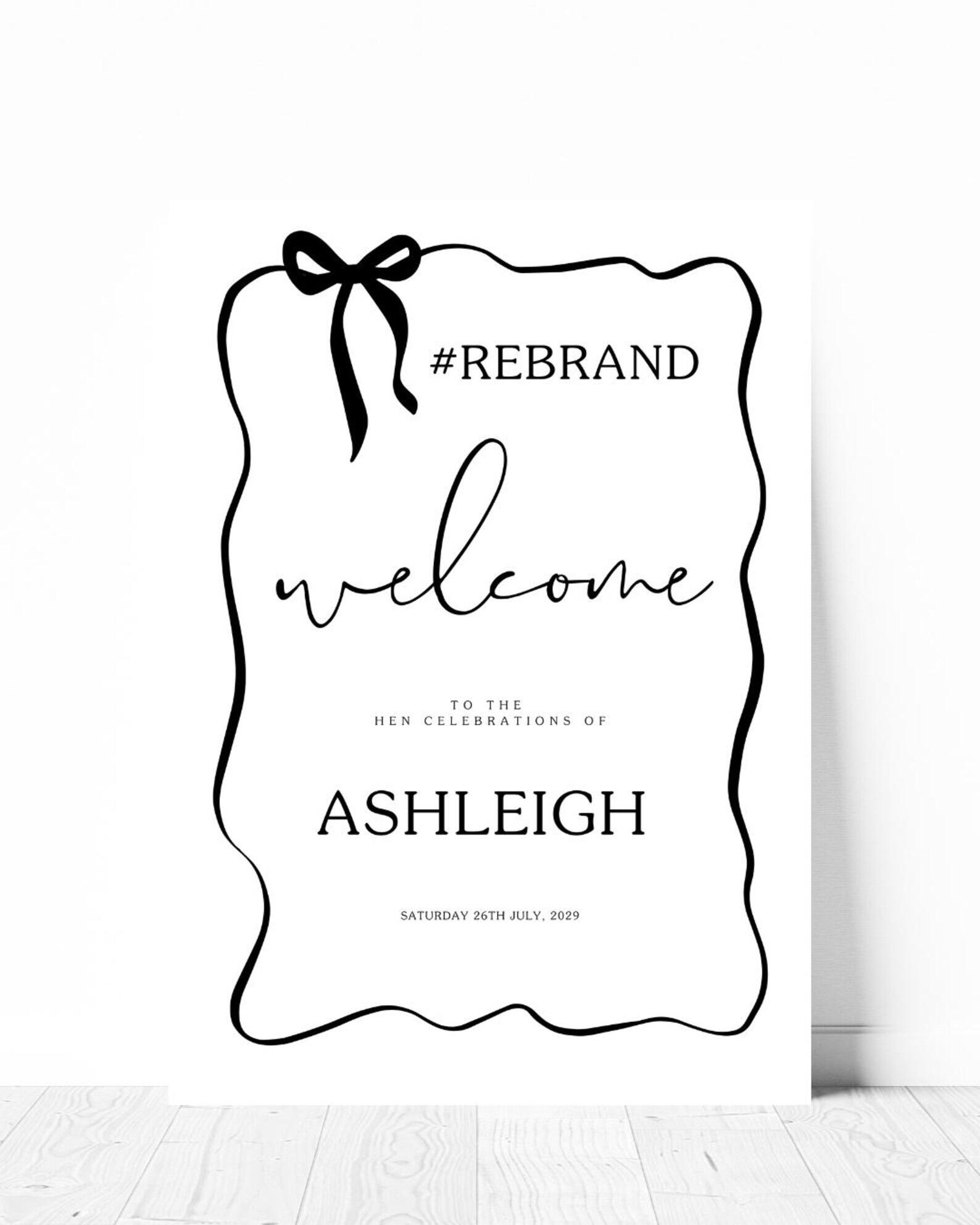 Rebranding as a Mrs Hen Party Sign