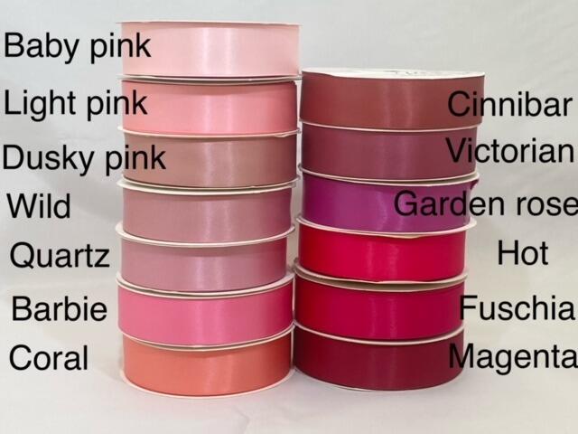 7mm Satin Ribbon 2 metres or 25 metre roll double sided wedding crafts