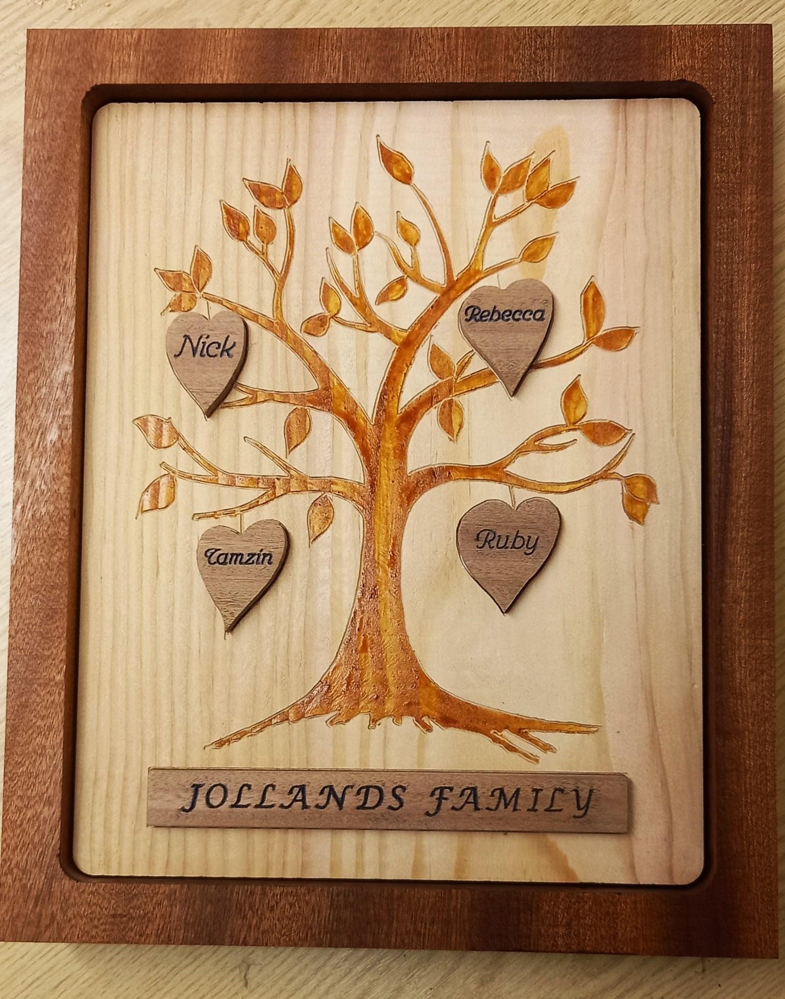 Oak Family Tree Plaque