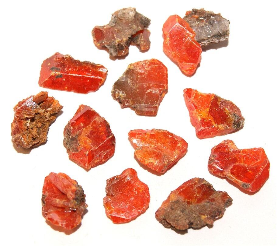 Wulfenite Crystal Specimen Set Red Cloud, Arizona 10-14mm 3-3.5 Grams ...