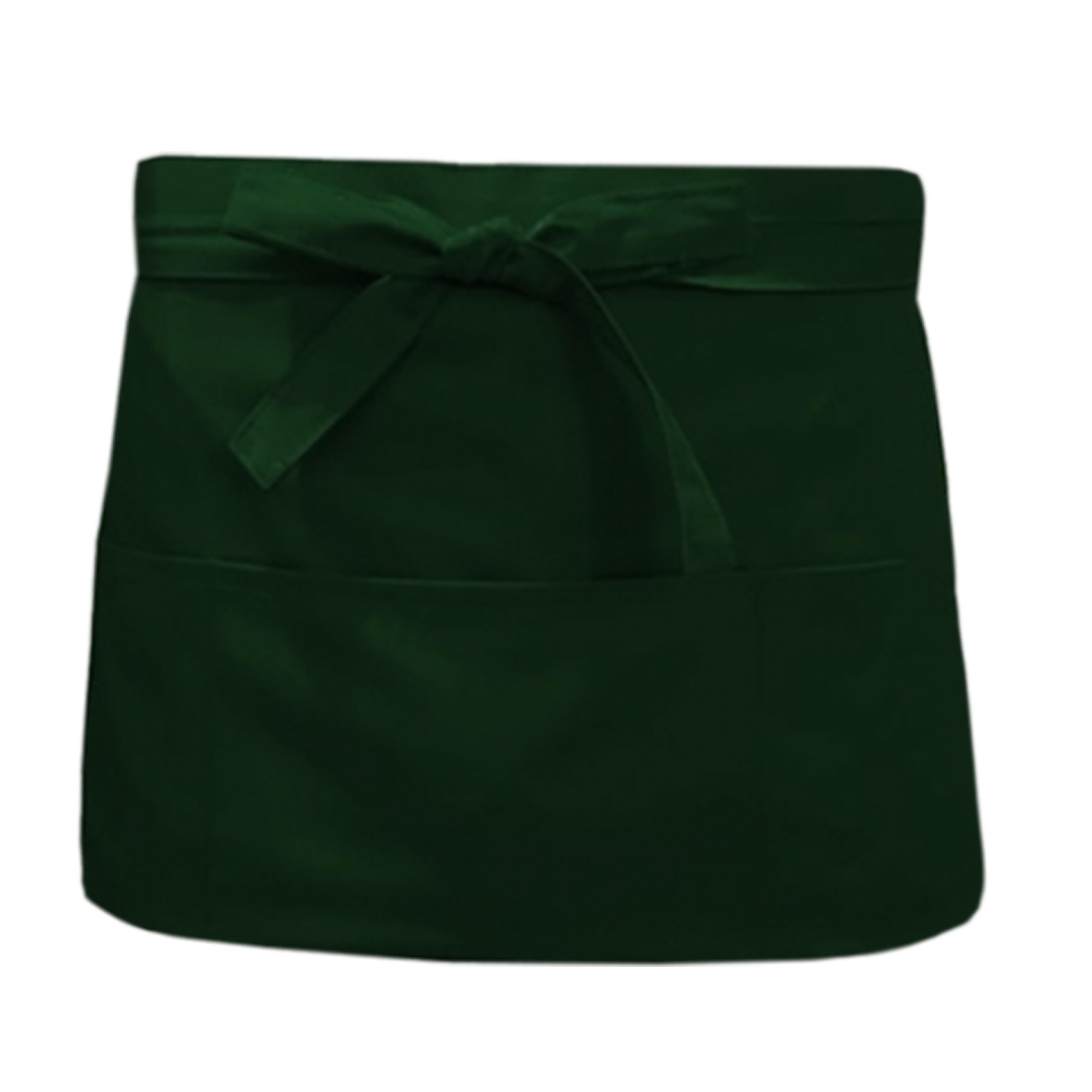 Nibano Short Waist Apron with Pockets Bottle Green available in 30 colours