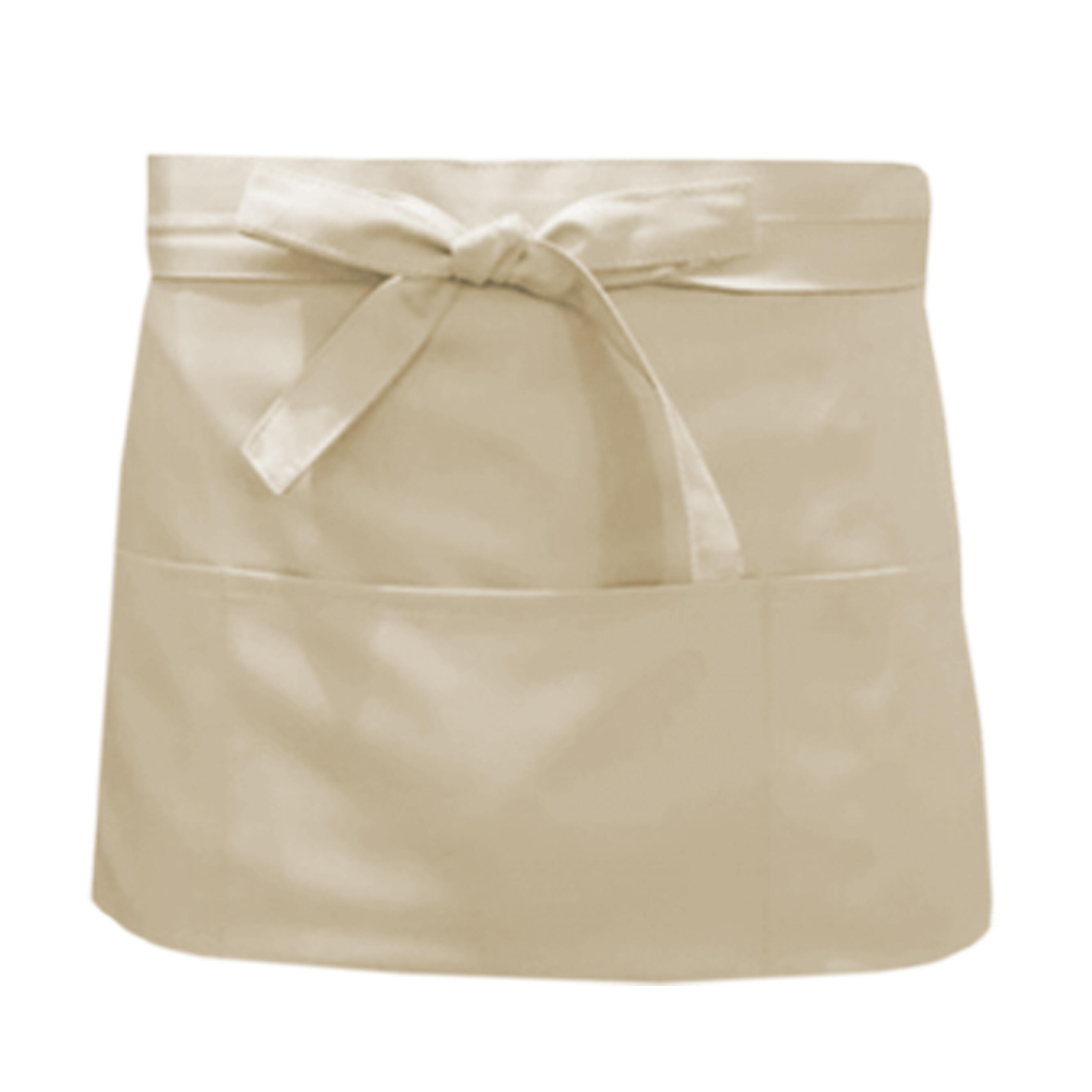 Nibano Short Waist Apron with Pockets Cream available in 30 colours
