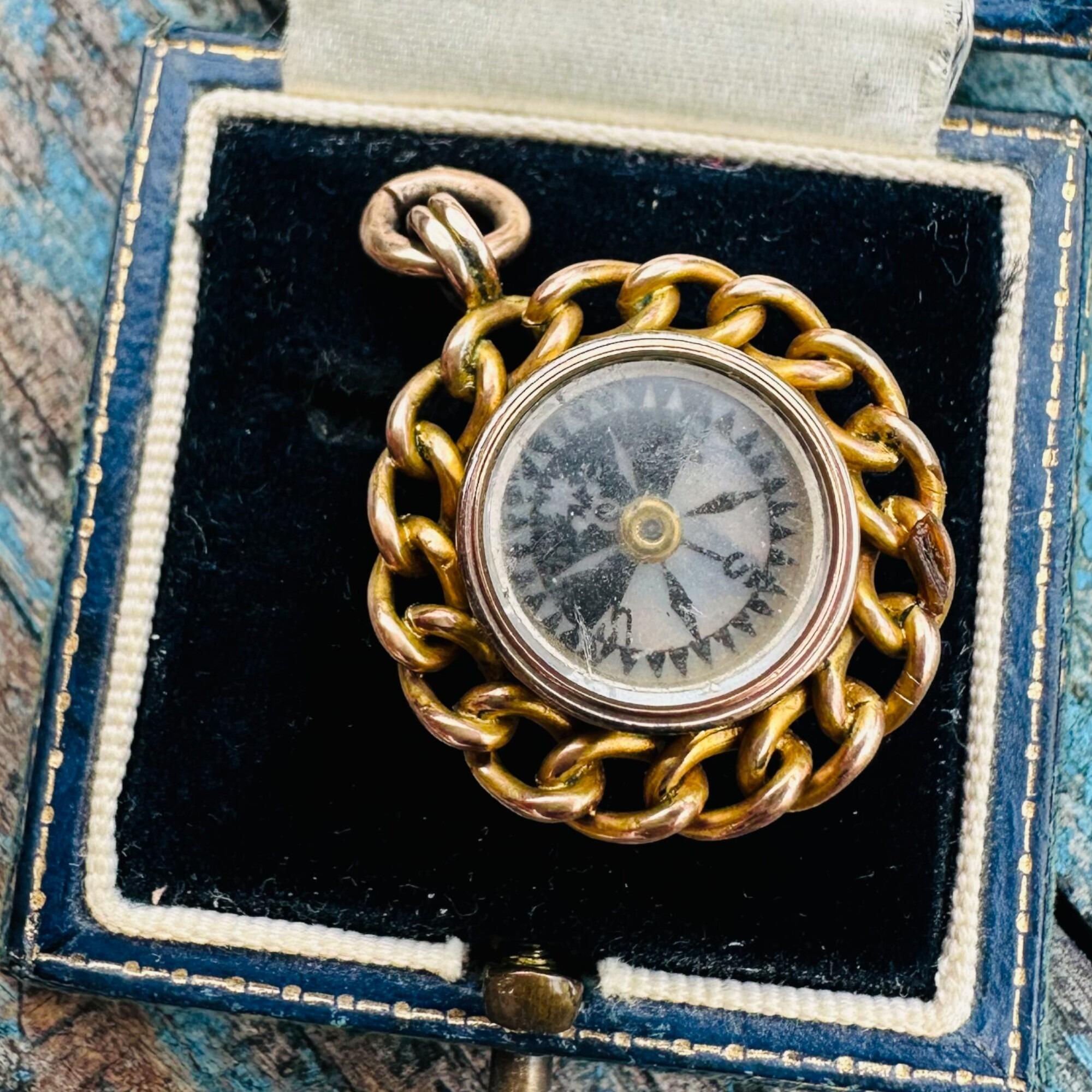 Victorian 9k Gold Compass & Sardonyx Fob Pendant - Perfect Gift for ...