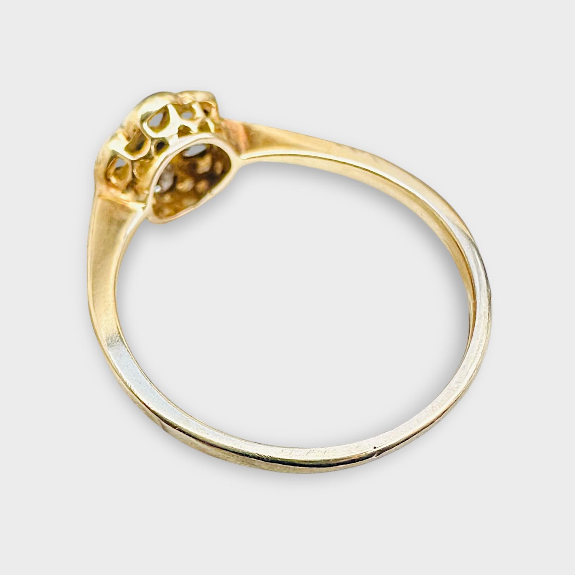 Art Deco Sapphire & Diamond Daisy Ring | 18ct Gold & Platinum 1935