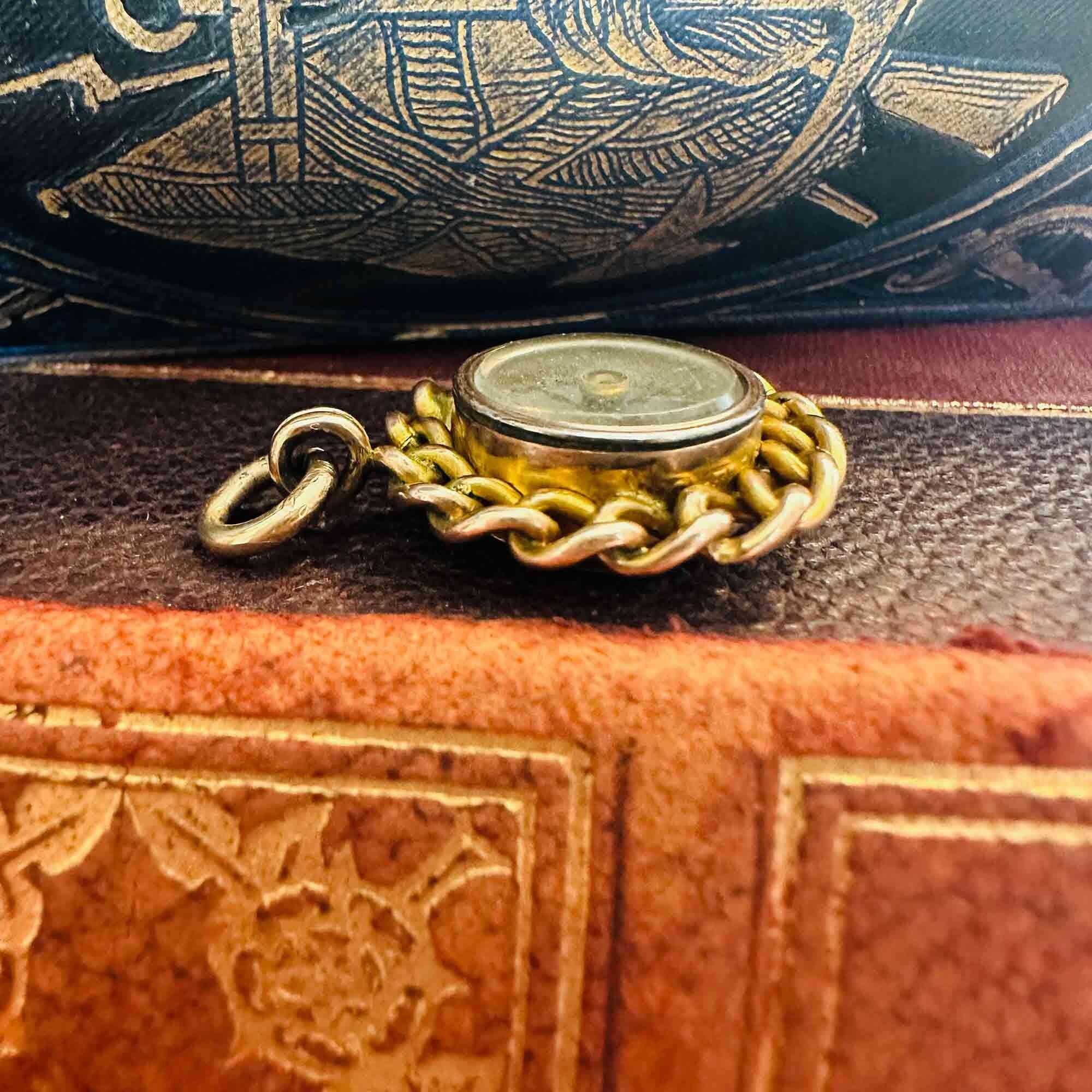 Victorian 9k Gold Compass & Sardonyx Fob Pendant - Perfect Gift for ...