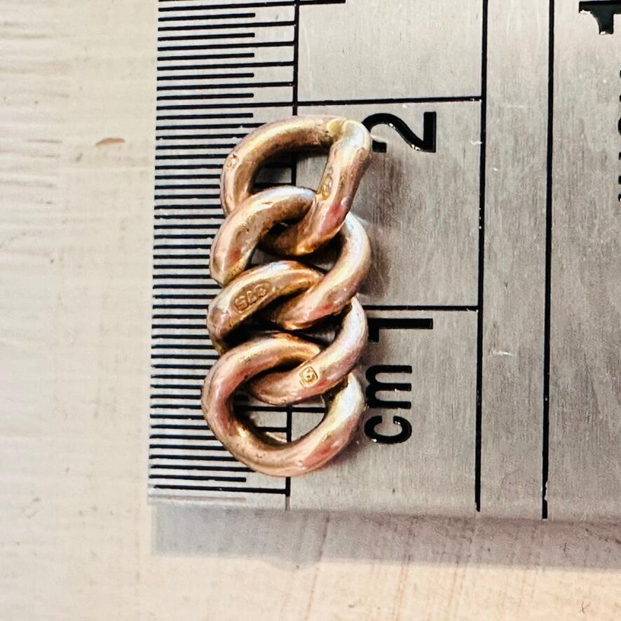 Vintage 9ct Rose Gold Extension Links - Hallmarked and Lightweight at 1.9g