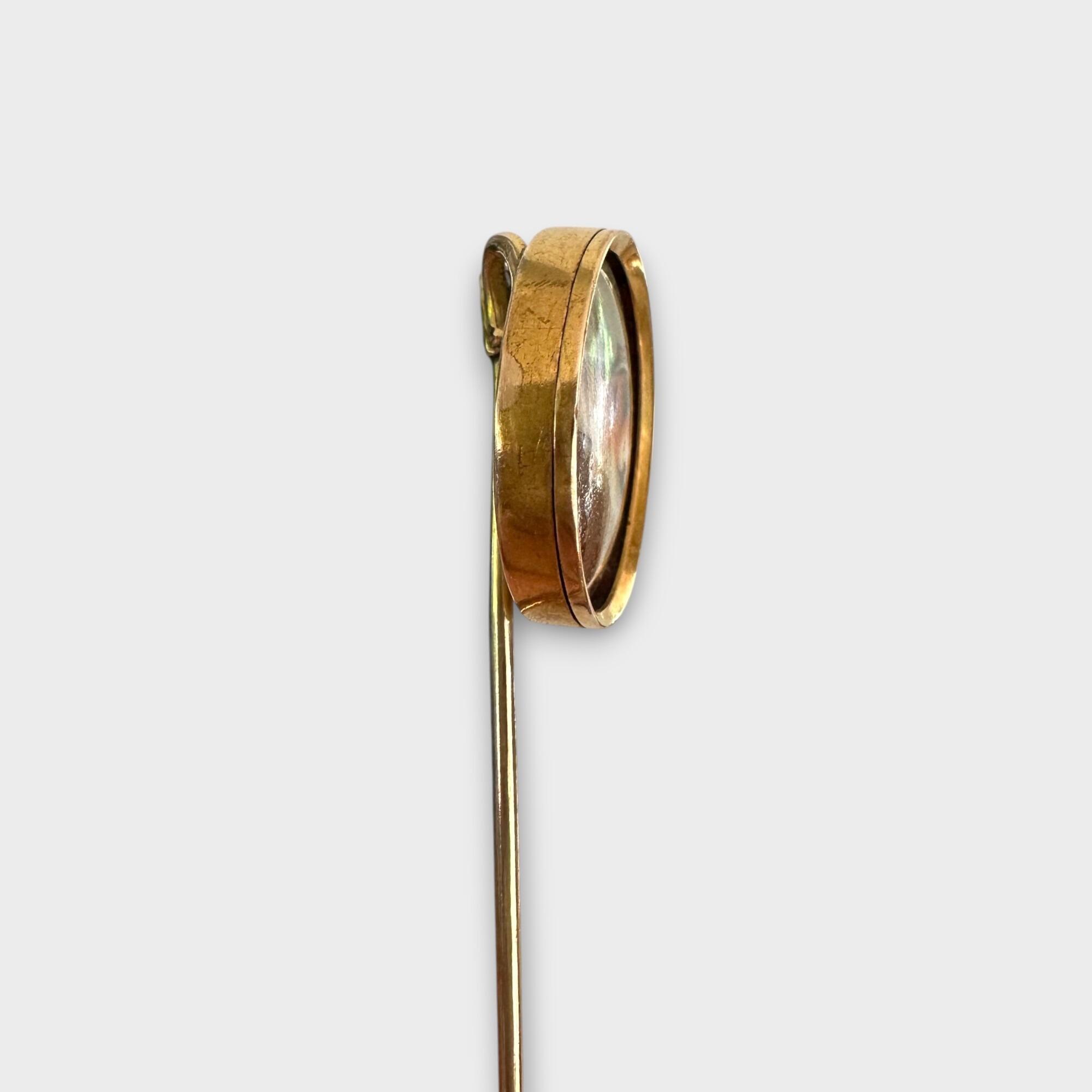 Victorian 9ct Gold Enamel Jack Russell Stick Pin, J.W. Bailey c.1885 ...