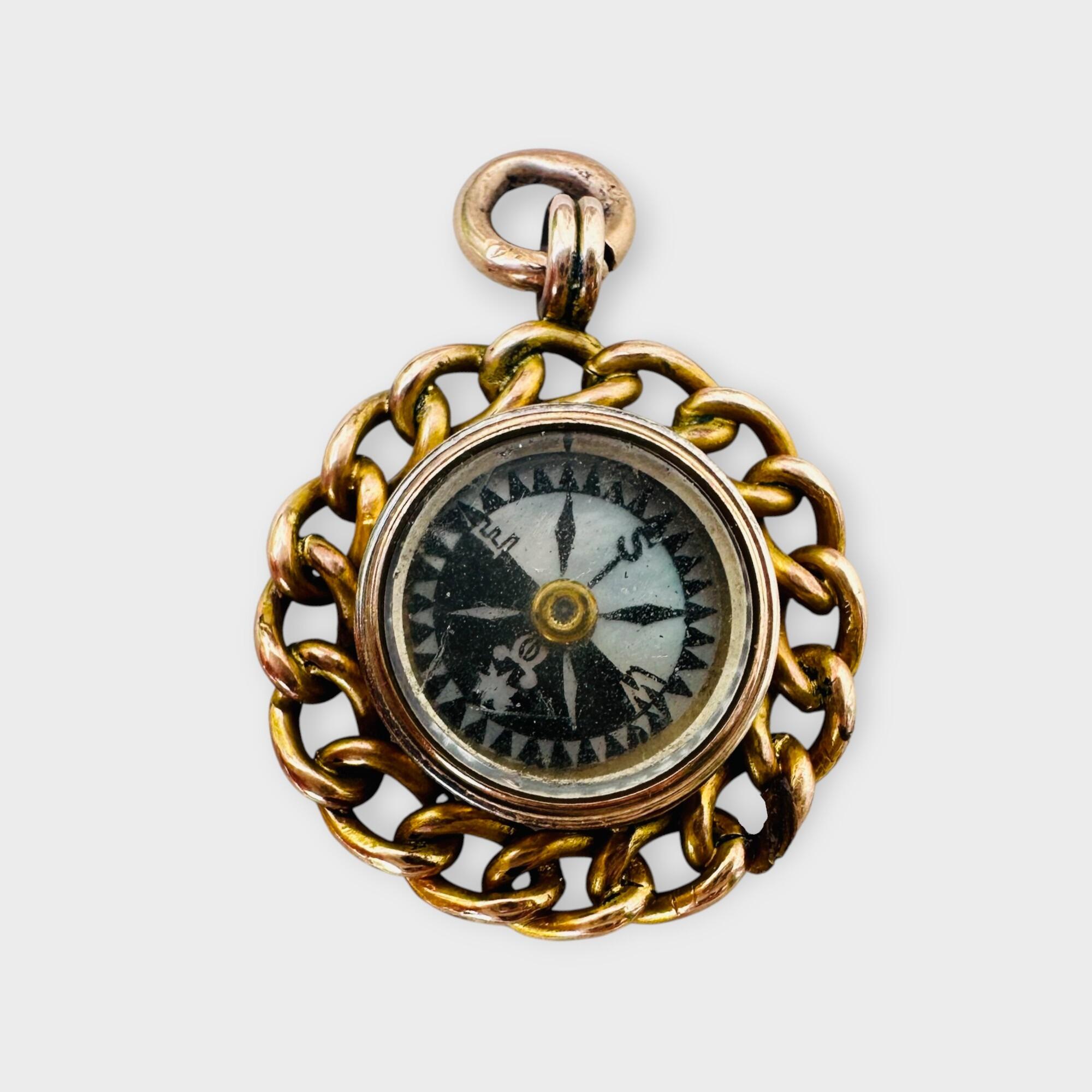 Victorian 9k Gold Compass & Sardonyx Fob Pendant - Perfect Gift for ...