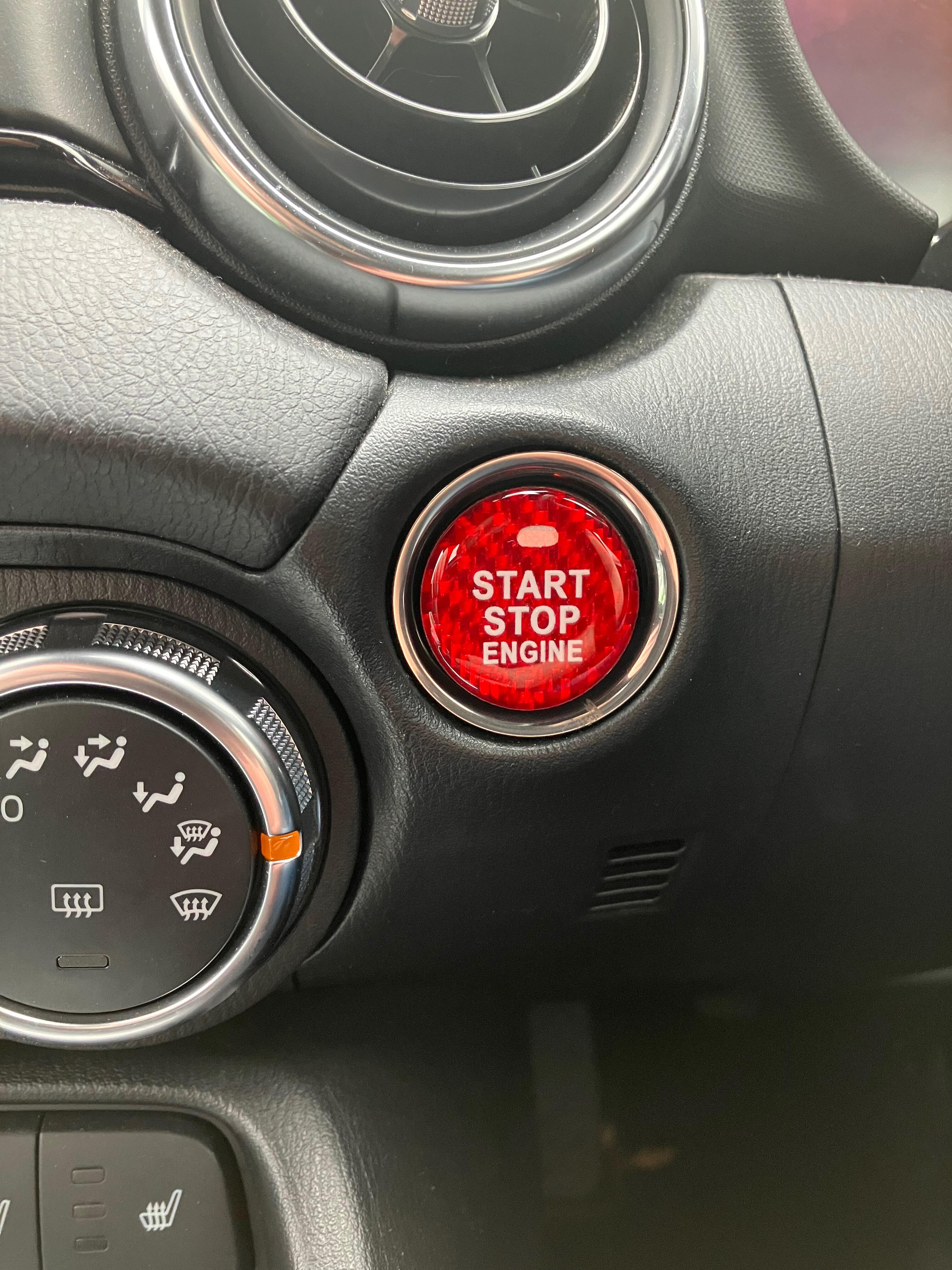 Enthused Starter Button Genuine Carbon Fibre (black or red) Free Delivery!