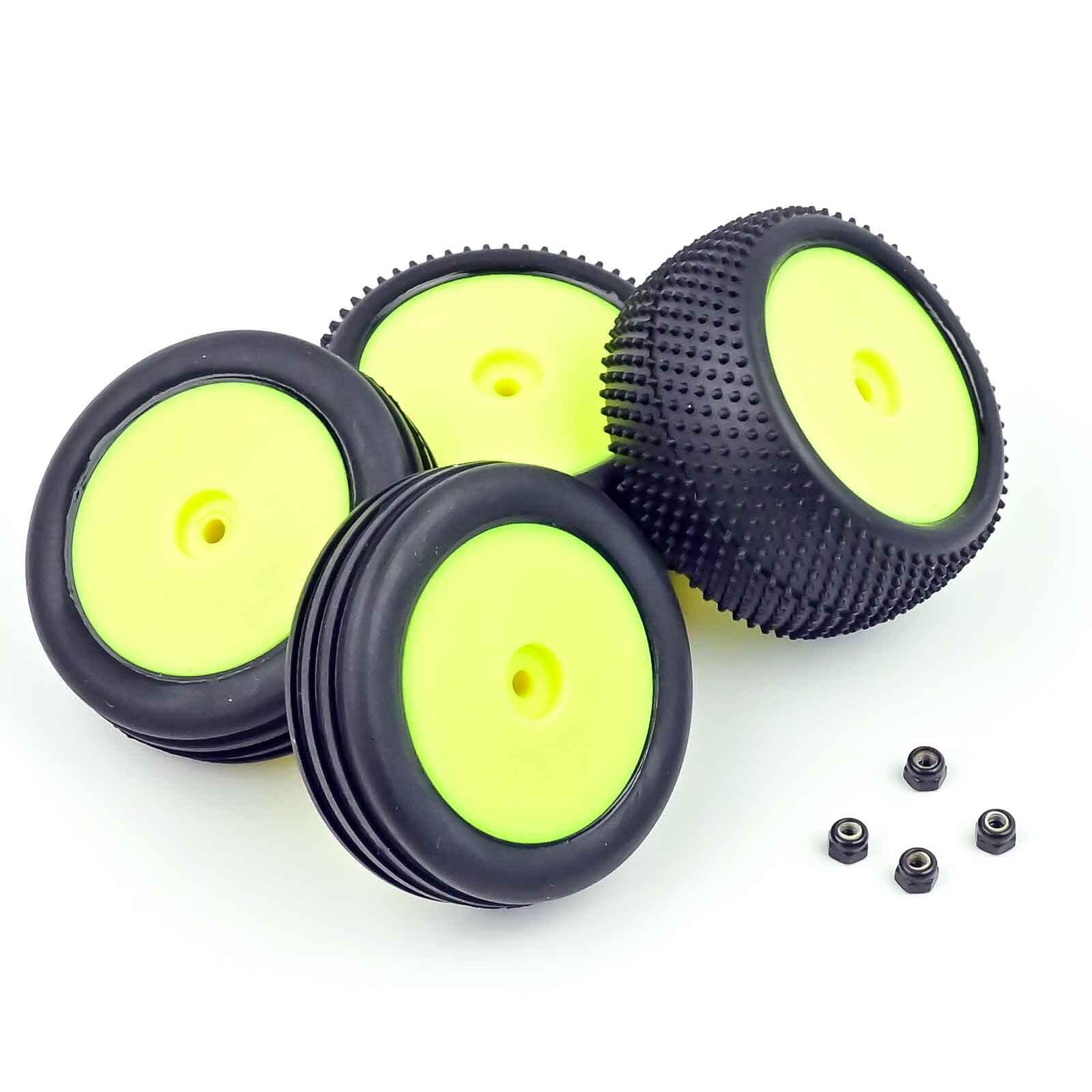 Losi Mini-B Tyres & Wheels Set Big Shot Rear Wide Body Rib Front ...