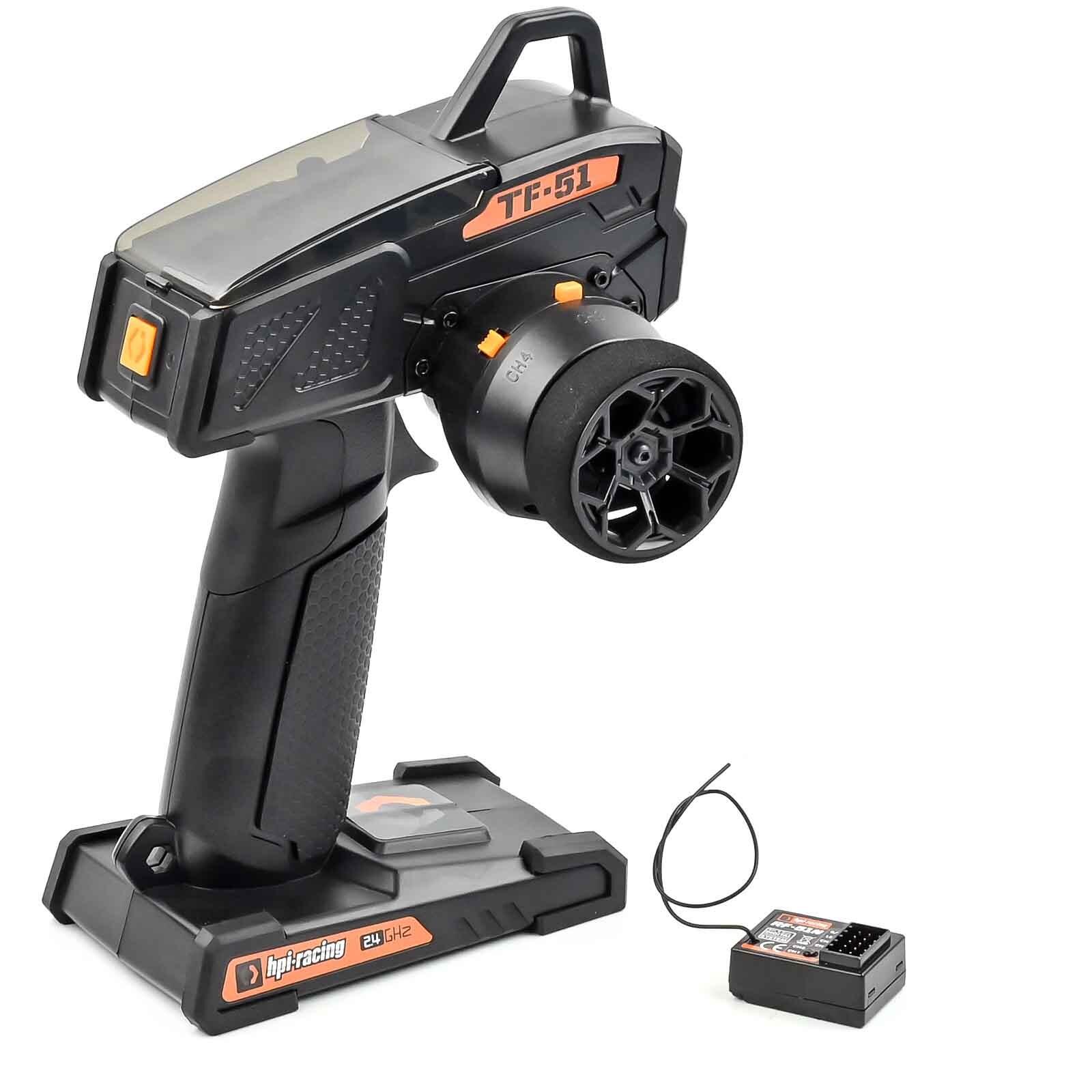 HPI Racing Radio System Transmitter & Receiver Set 2.4GHz 4-Channel TF ...