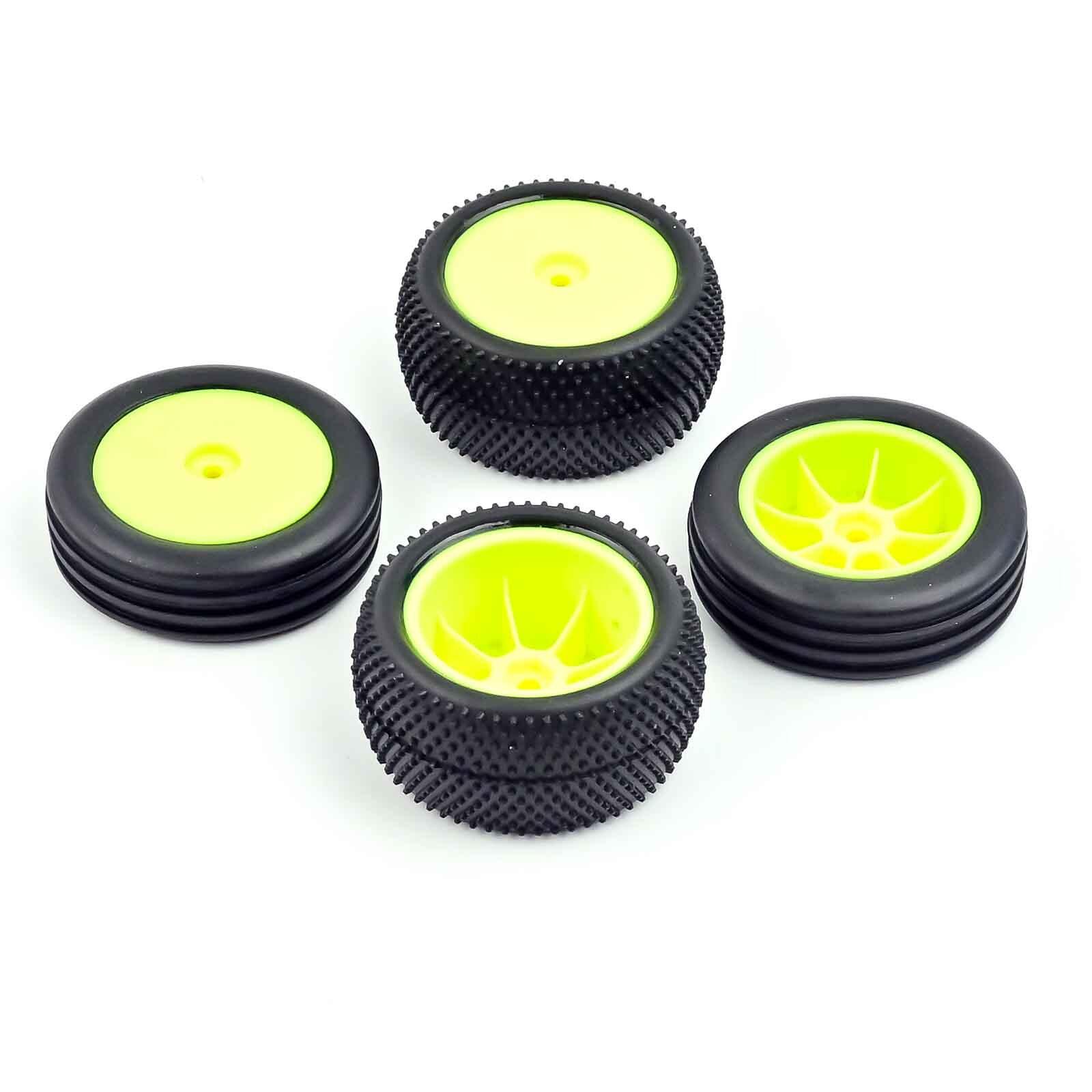 Losi Mini-B Tyres & Wheels Set Big Shot Rear Wide Body Rib Front ...