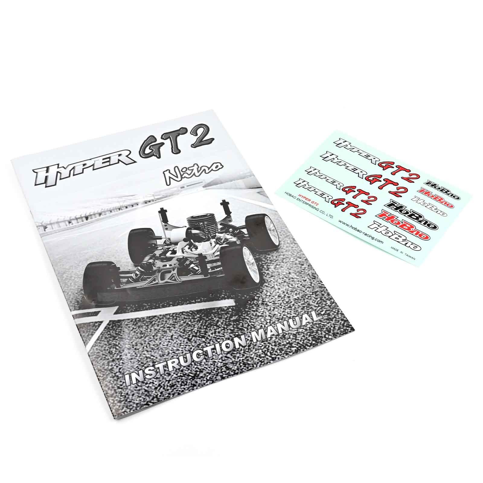 HoBao Hyper GT2 Nitro Roller Instruction Manual Exploded View Decals HB-GT2
