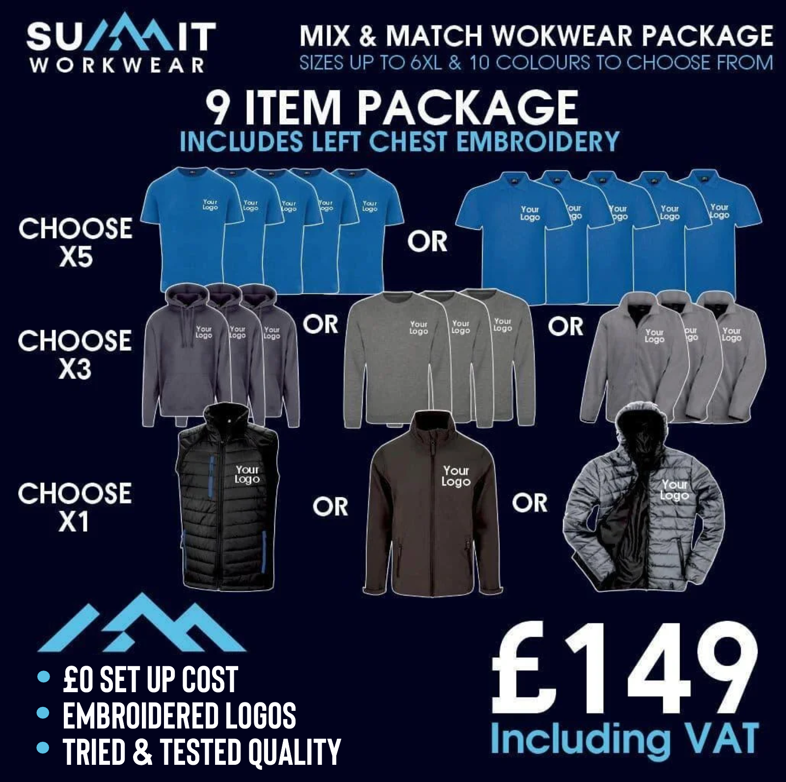Custom Workwear Packages | Embroidered Uniforms | Summit Workwear