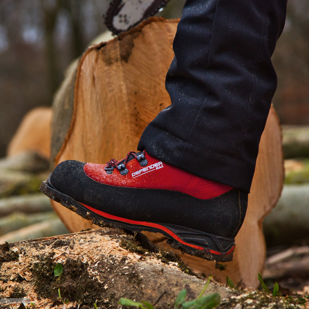 Stein Defender Max Chainsaw Boots – Class 2 - Red Cut Protection ...