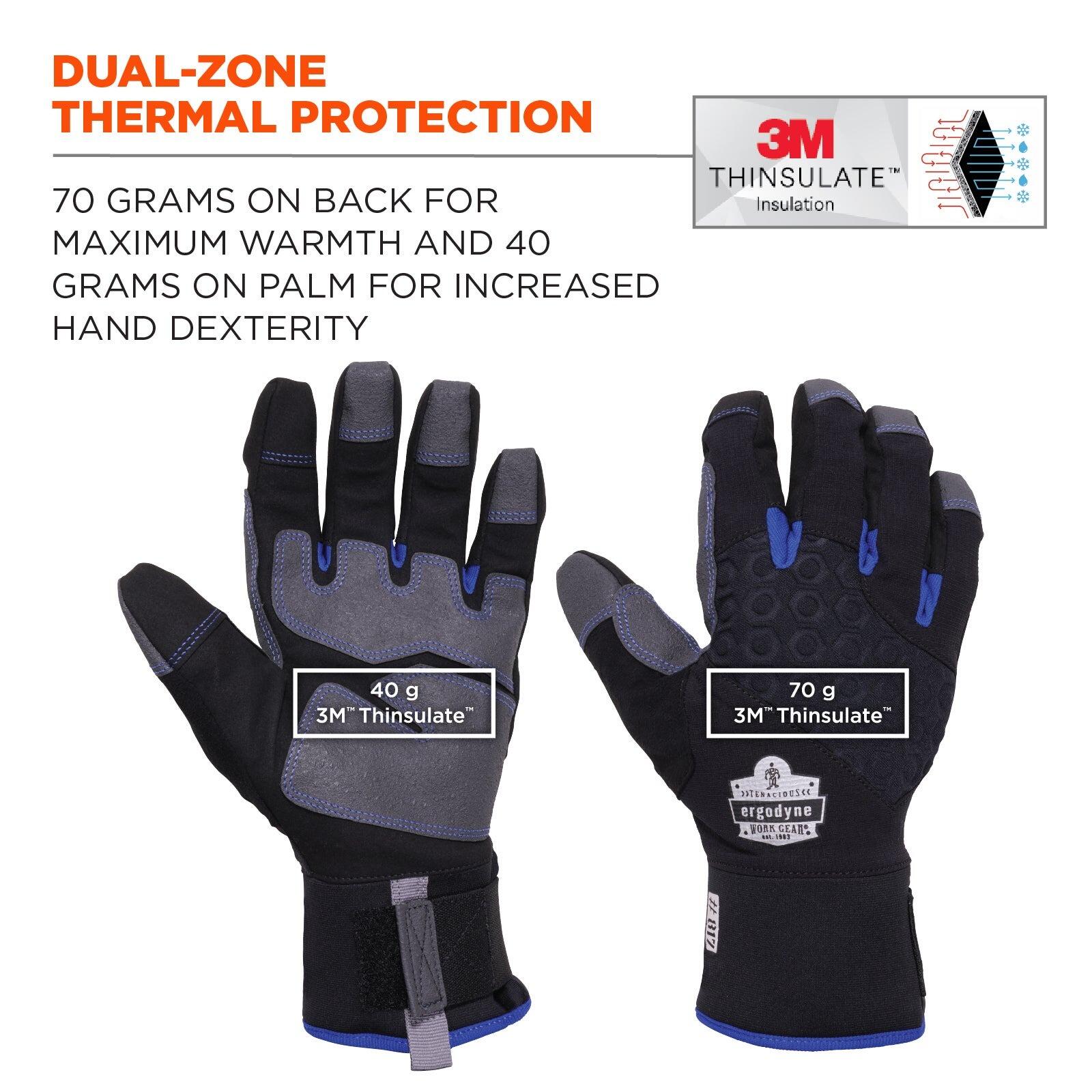 Ergodyne ProFlex 817 Thermal Utility Gloves – Black, Large