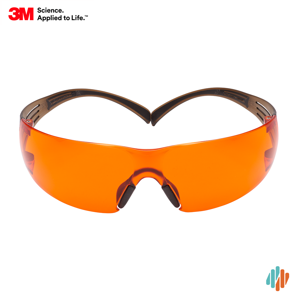 3M SecureFit Safety Glasses - Orange - SF406