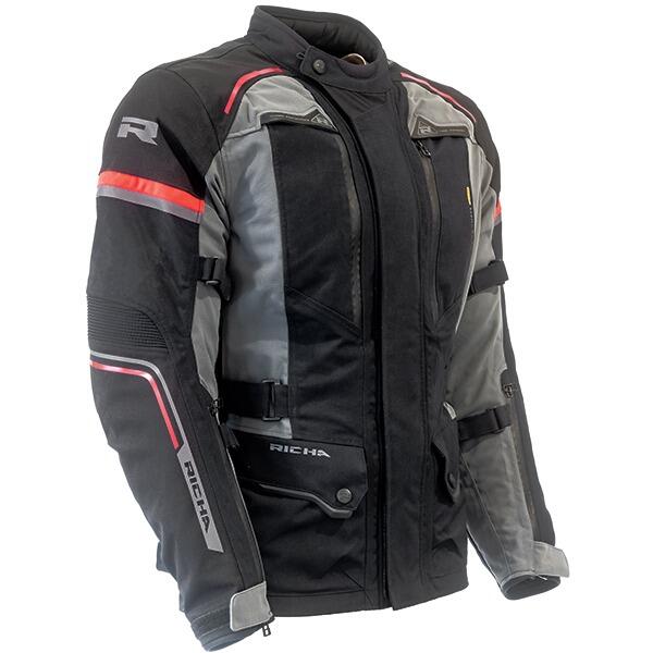 Richa Infinity Prime Laminated Jacket Black Red Grey Waterproof D30 Armour