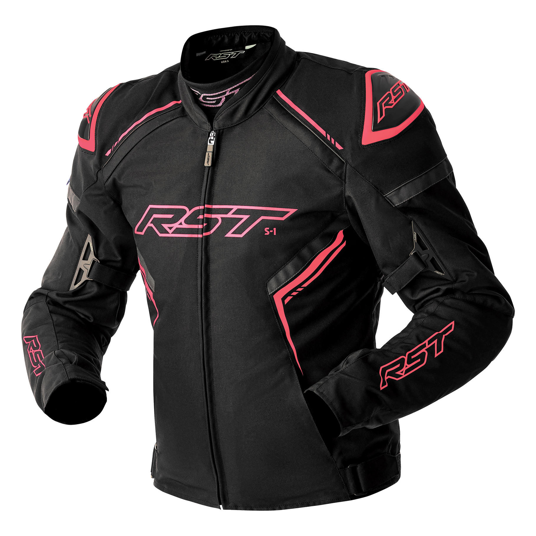 2026 RST S1 D3O Ladies Textile Motorcycle Waterproof Jacket Pink 3629