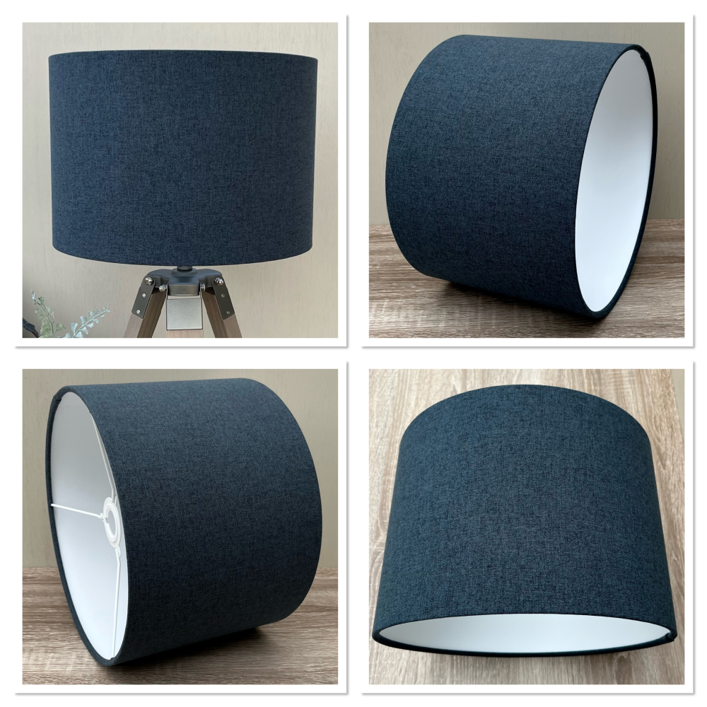 Navy Blue | Easy Fit | Plain Drum Lampshade