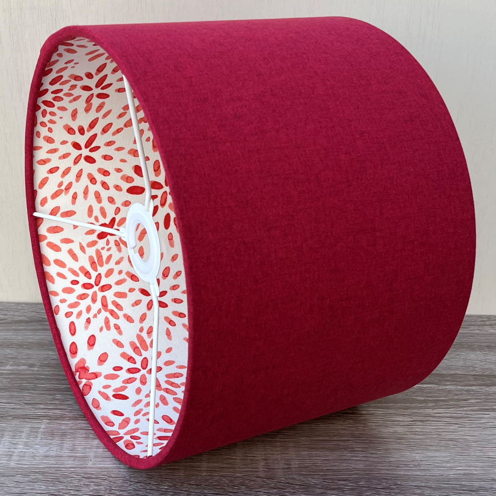 Red Abstract Patterned | Double Sided Lampshade