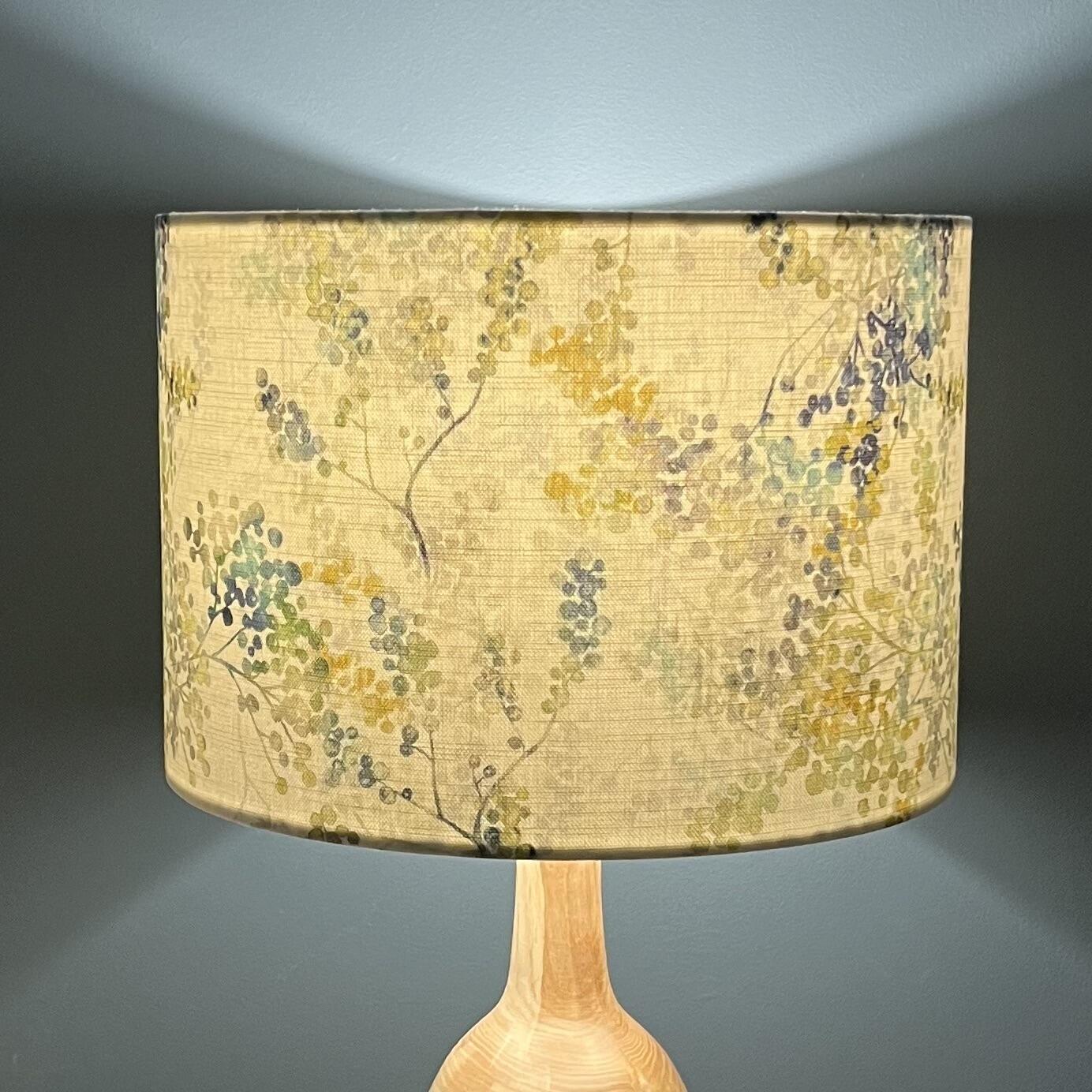 Watercolour Blue | Botanical Drum Lampshade