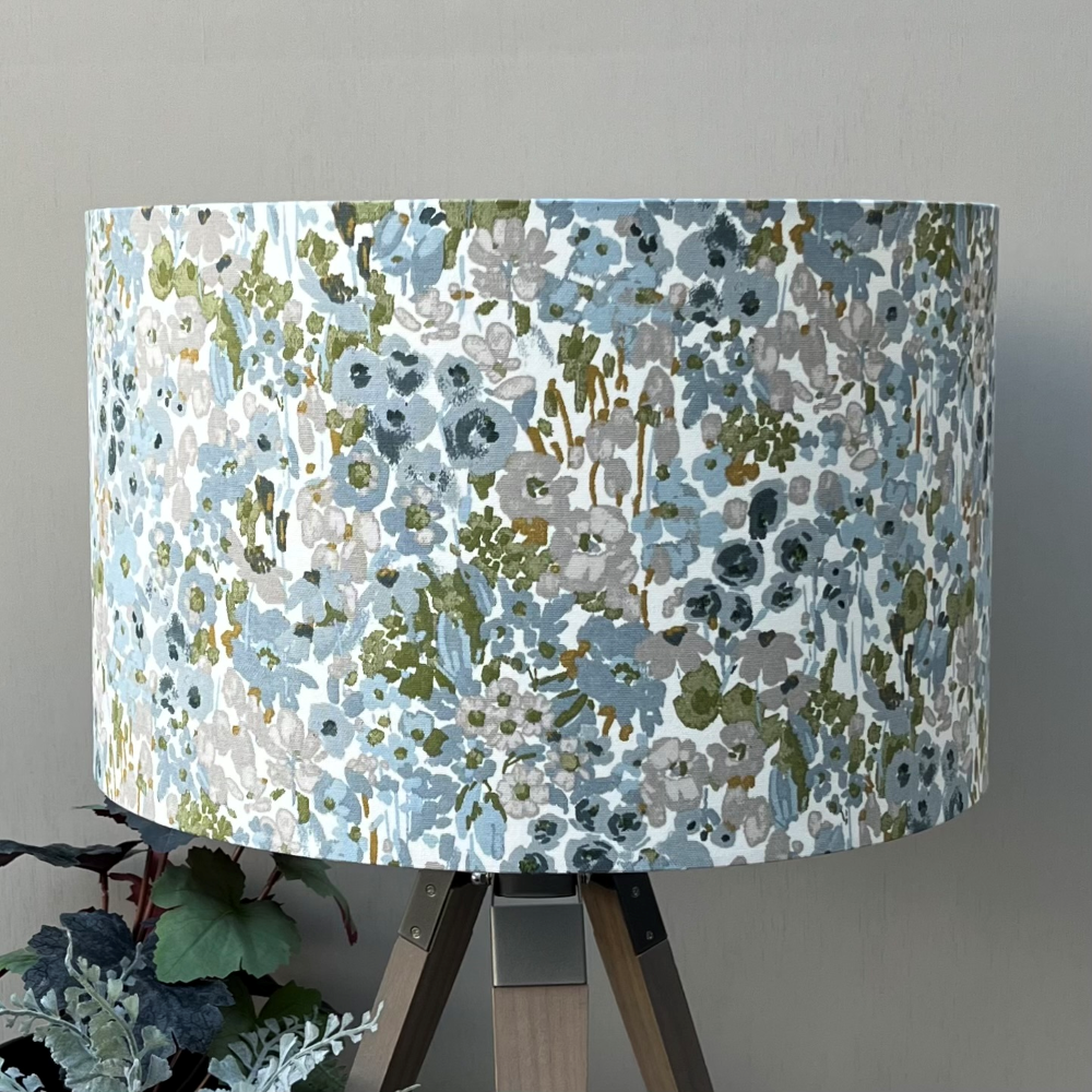 Easy Fit | Mineral Blue | Floral Lampshades
