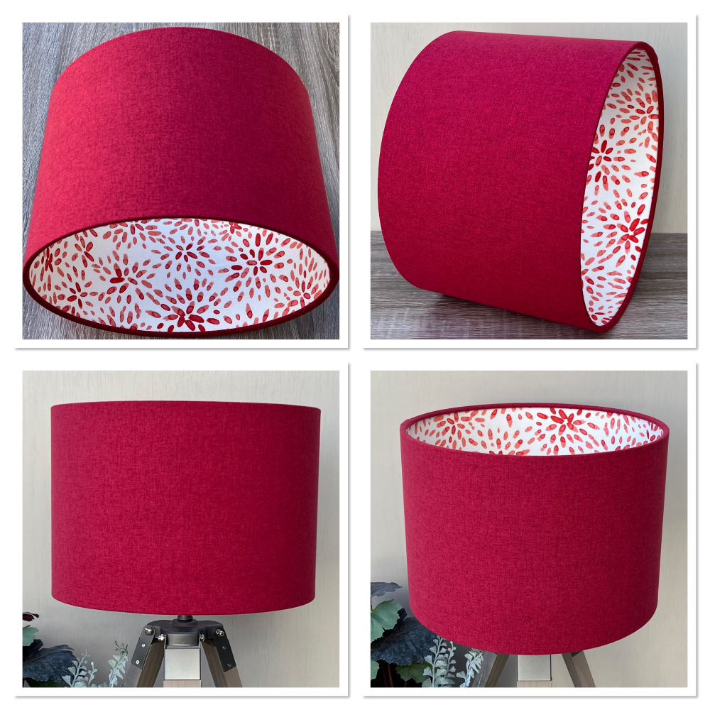 Red Abstract Patterned | Double Sided Lampshade
